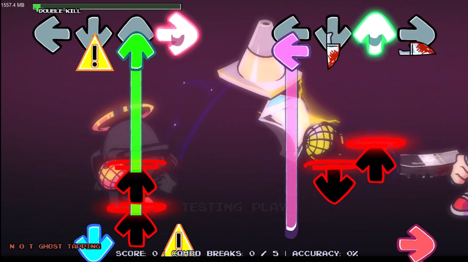 Double kill v2 godmode Mod for Friday Night Funkin' | FNF Mods