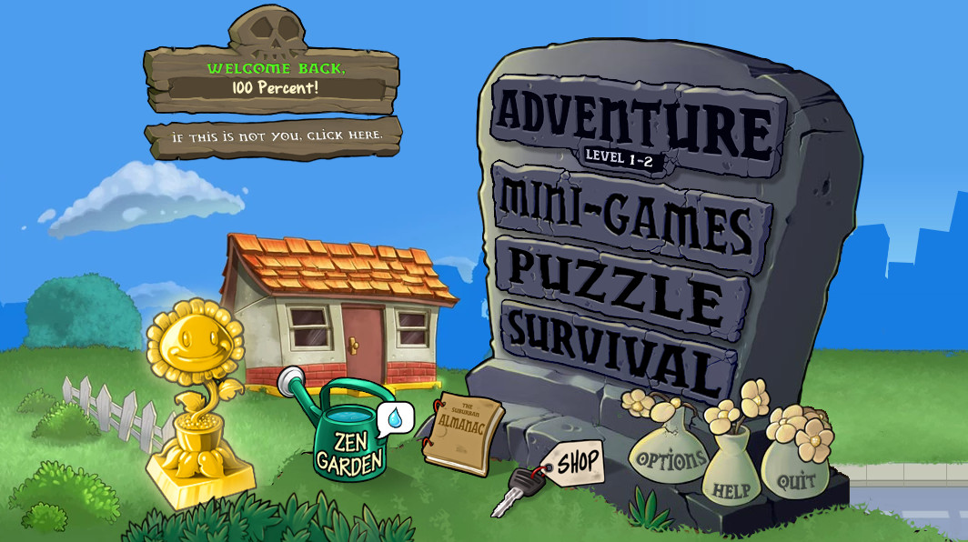 PS3/Xbox Style Menu Mod for Plants vs. Zombies | PVZ Mods