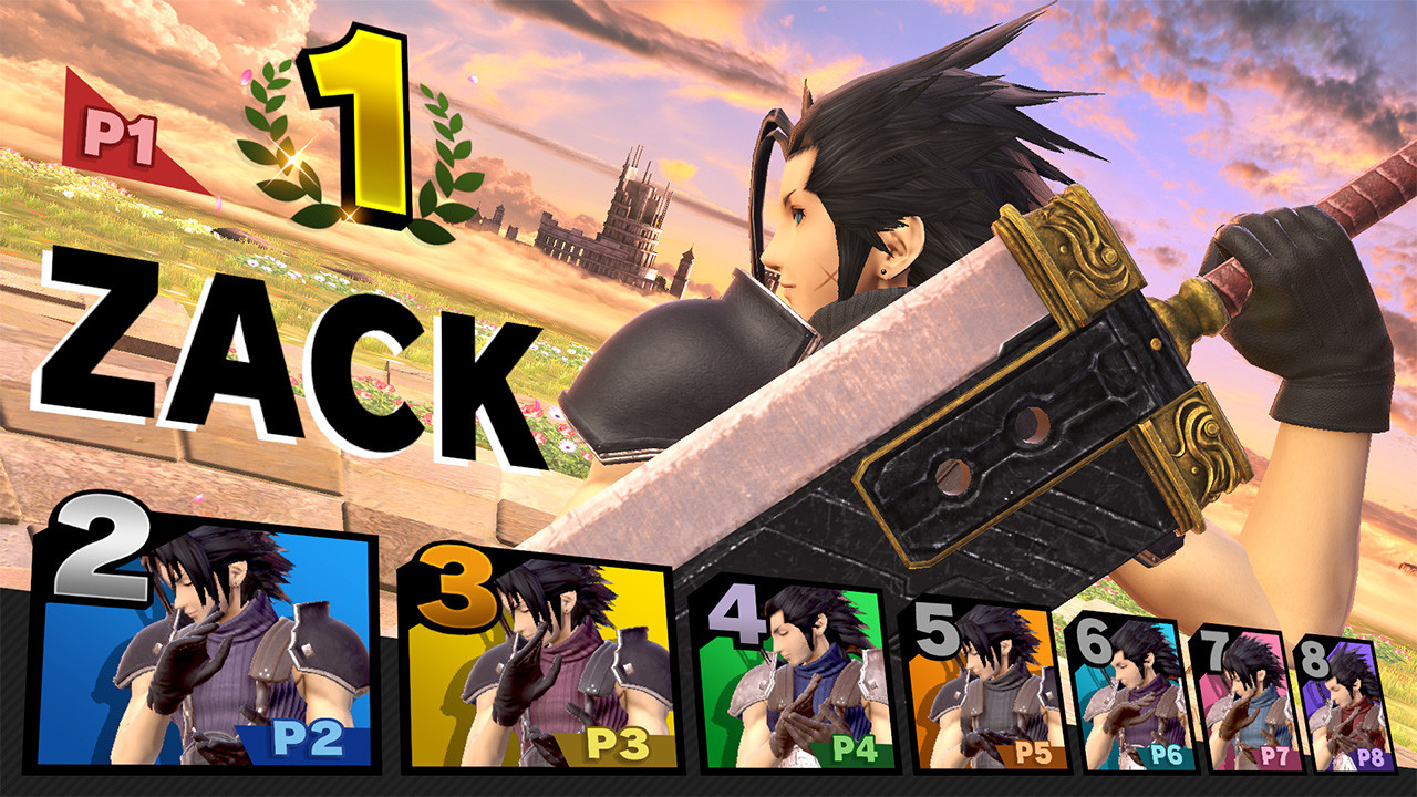 Zack Fair, 1st & 2nd Class (+Echo Fighter Option) Mod for Super Smash Bros. Ultimate | SSBU Mods