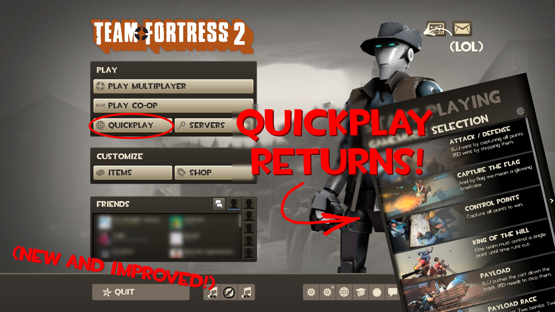 2012 Main Menu - Modernized Edit Mod for Team Fortress 2 | TF2 Mods
