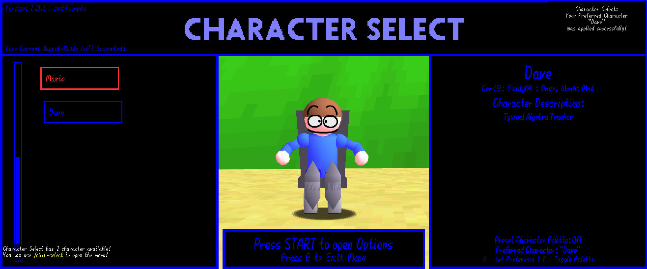 [CS]Dave Mod for Super Mario 64 PC Port | SM64 PC Mods