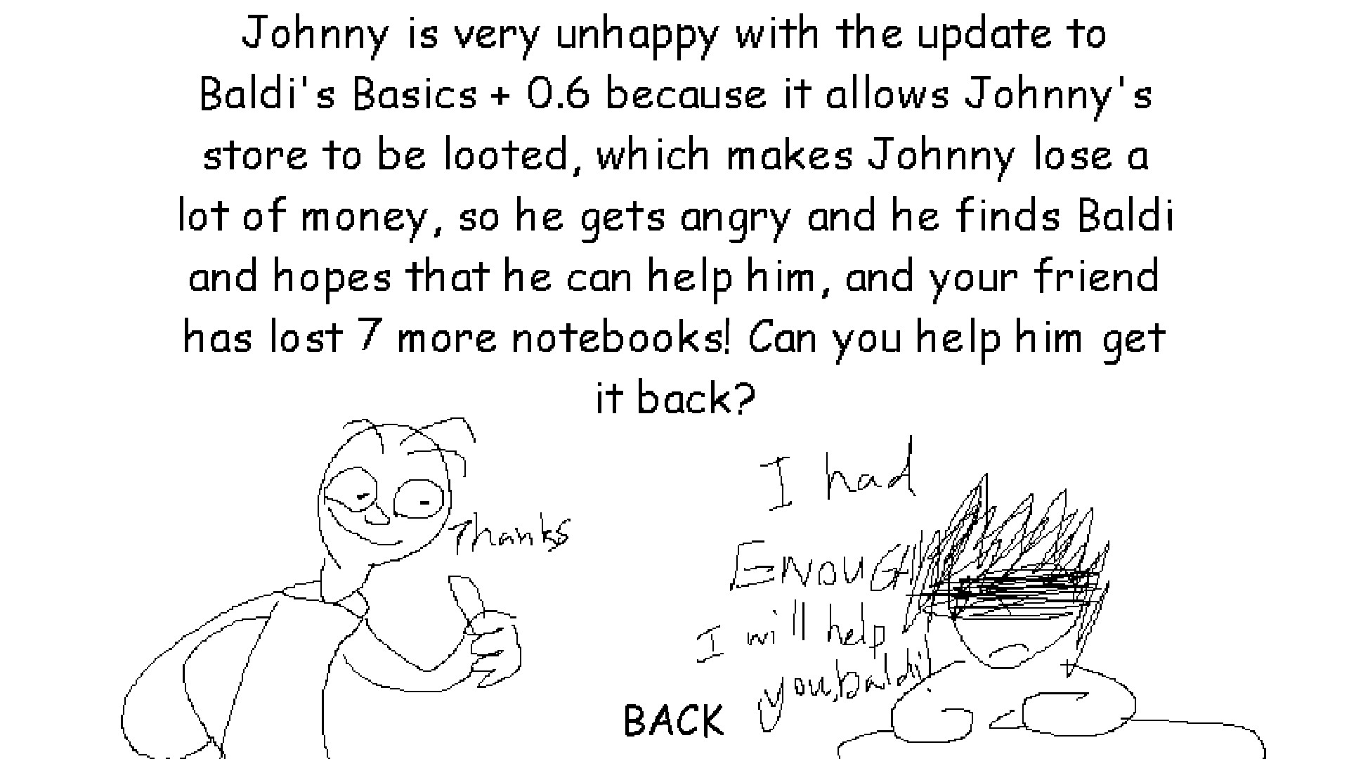 Johnny Helps Baldi Mod for Baldi's Basics | Baldi Mods