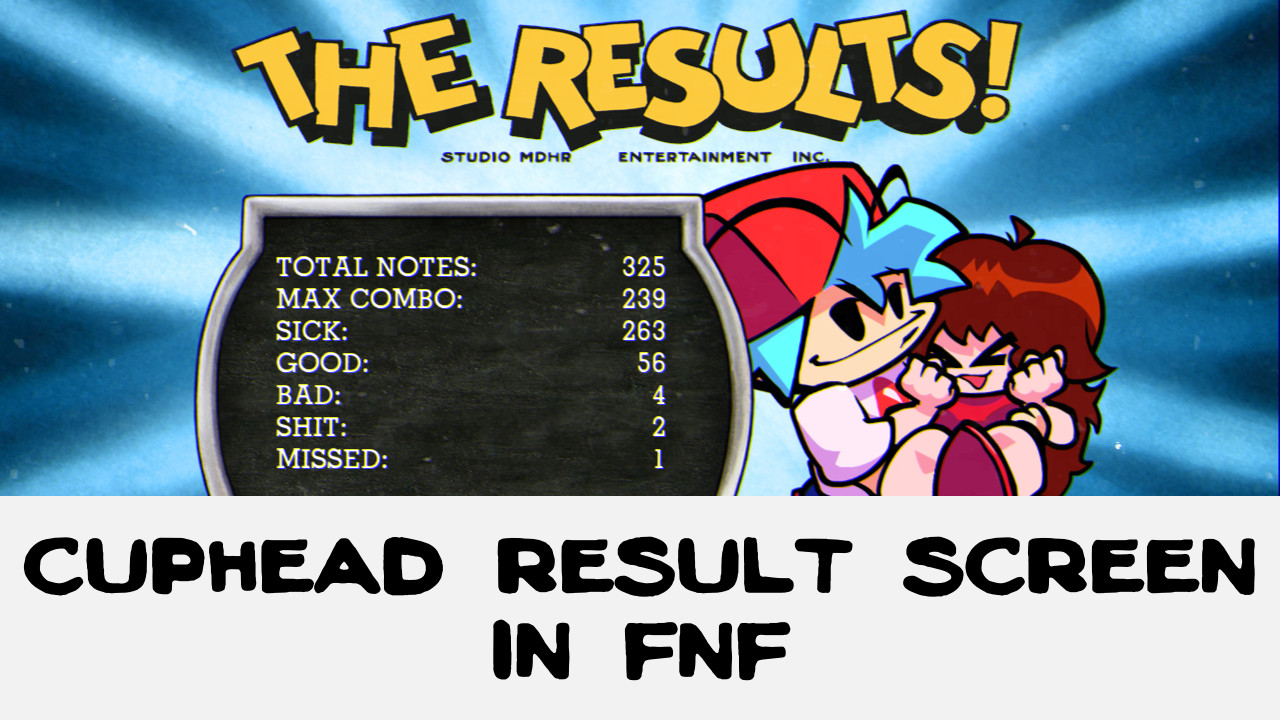 Cuphed Results Screen In FNF Mod for Friday Night Funkin' | FNF Mods