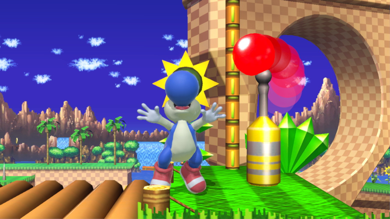 Yoshi (Sonic Colored Skin) Mod for Super Smash Bros. Ultimate | SSBU Mods