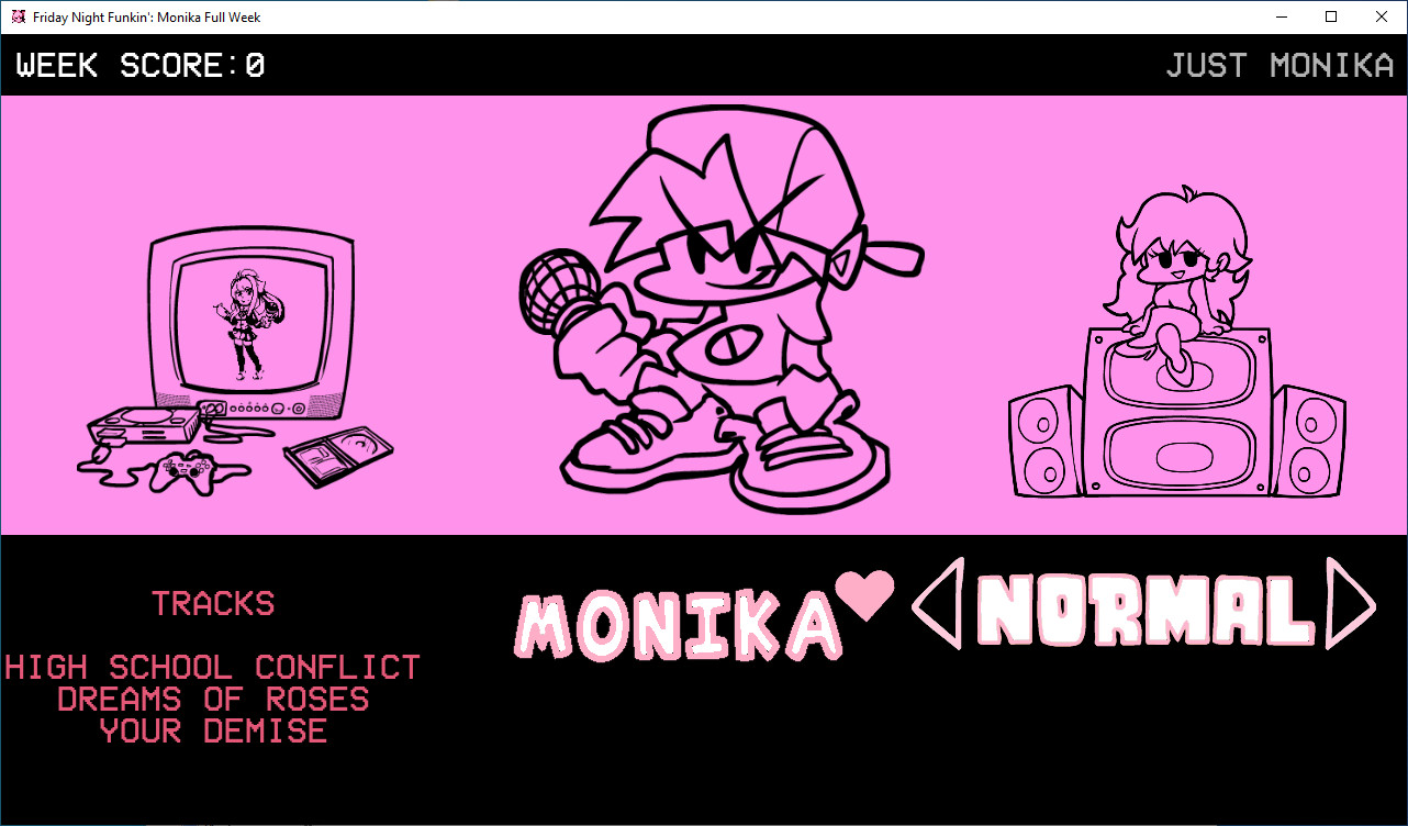 FNF Monika Full Week Remastered!!! Mod for Friday Night Funkin' | FNF Mods