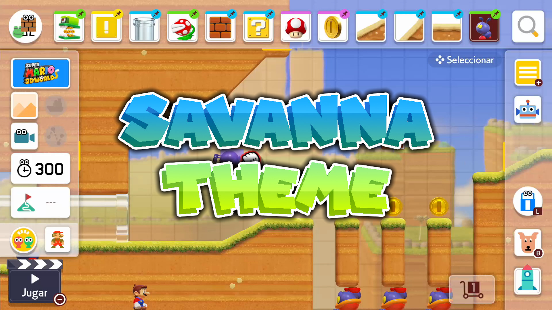 3DW Savanna Theme Mod for Super Mario Maker 2 | SMM2 Mods