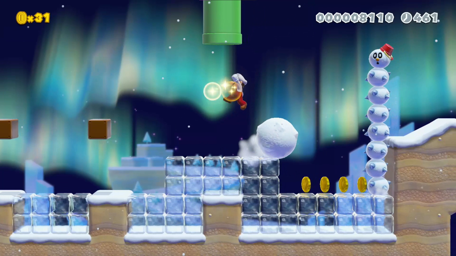 3DW Snow (Night) Mod for Super Mario Maker 2 | SMM2 Mods