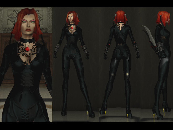 Black Vamp with Red Hair Mod for BloodRayne 2 | BR2 Mods