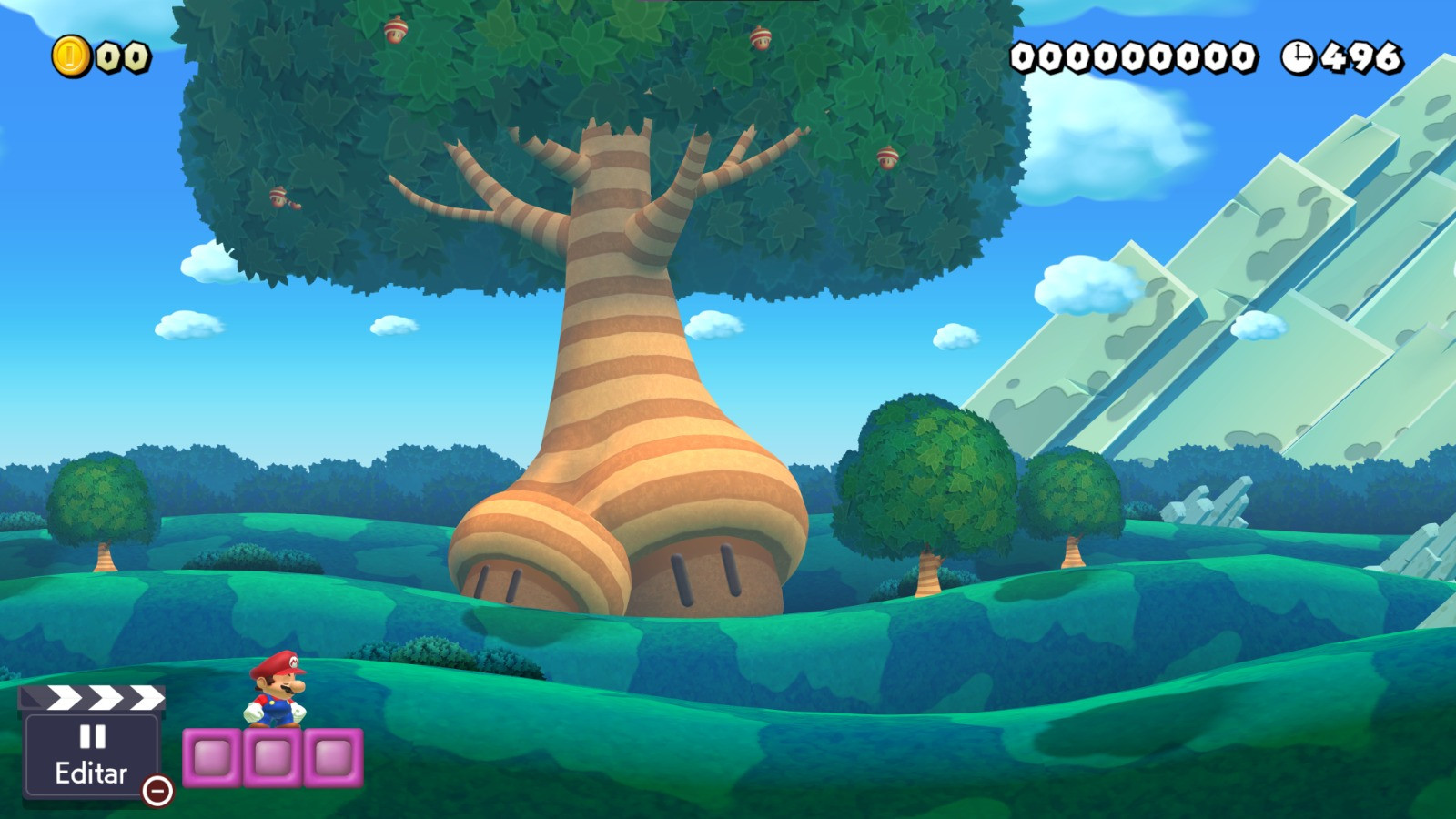 Acorn Tree Mod for Super Mario Maker 2 | SMM2 Mods