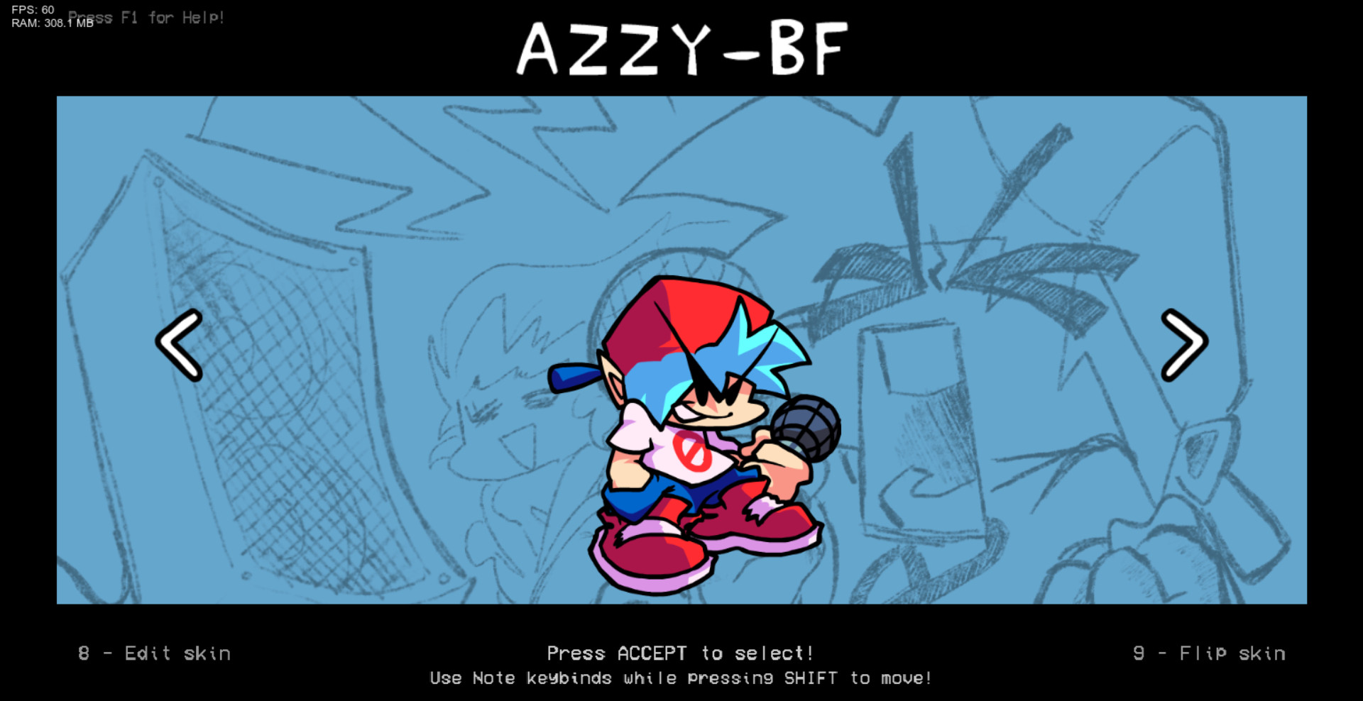 Azzy BF As A Playable Skin On Psych Online Mod for Friday Night Funkin ...