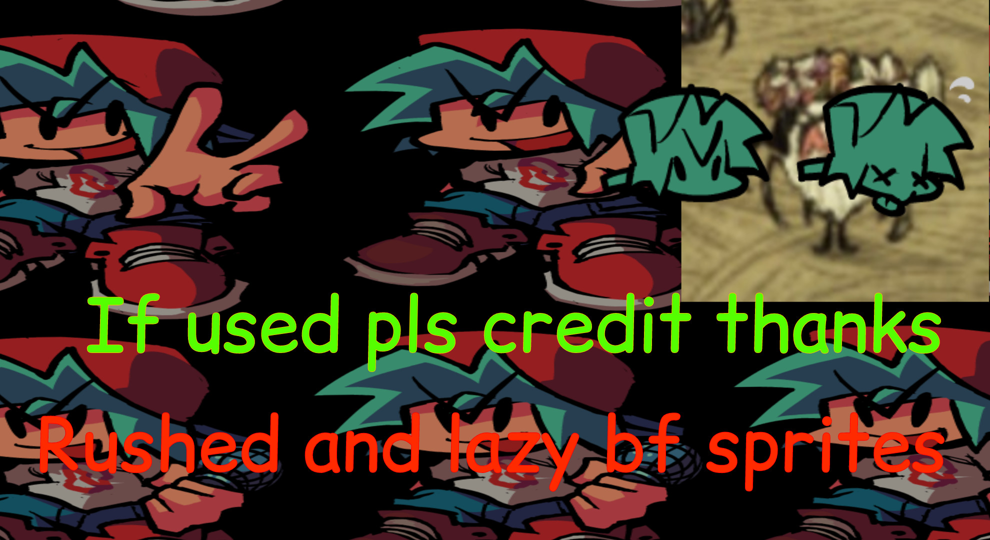 Rushed N' Lazy BF sprites Mod for Friday Night Funkin' | FNF Mods