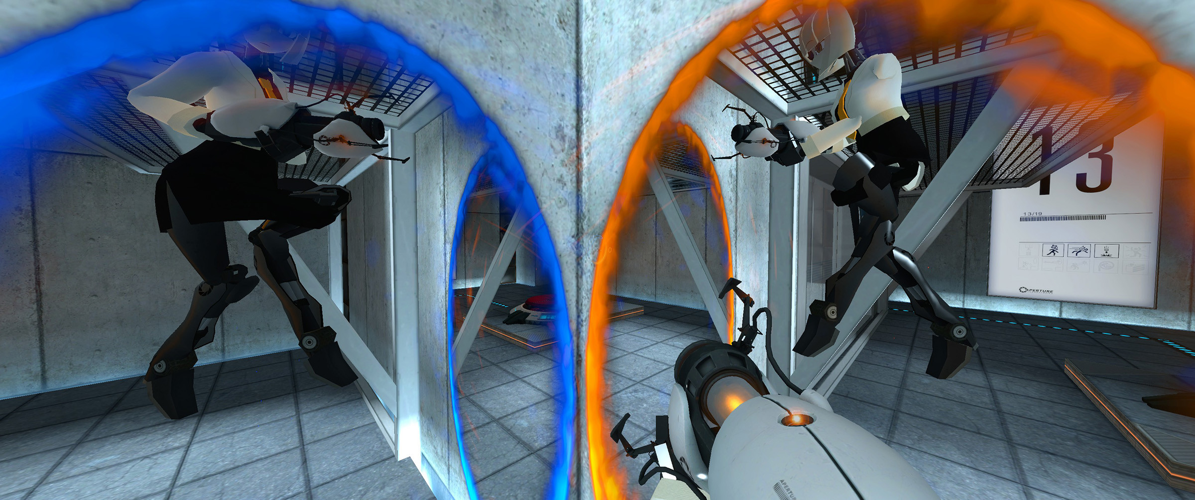 Portal 2 Chell And Glados