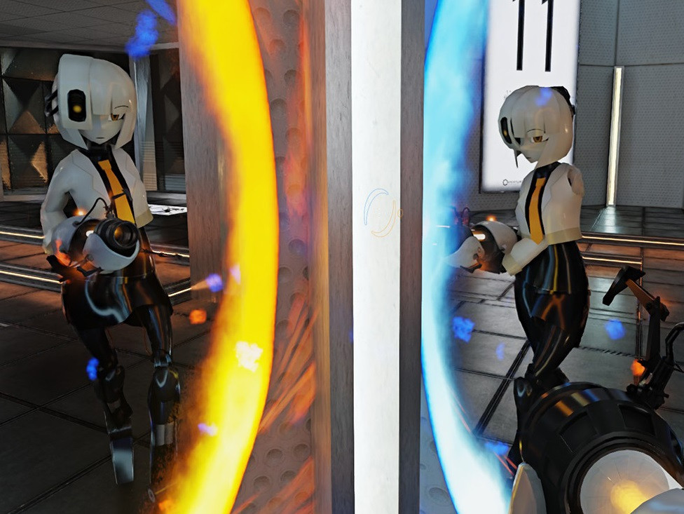 Portal 2 Chell And Glados