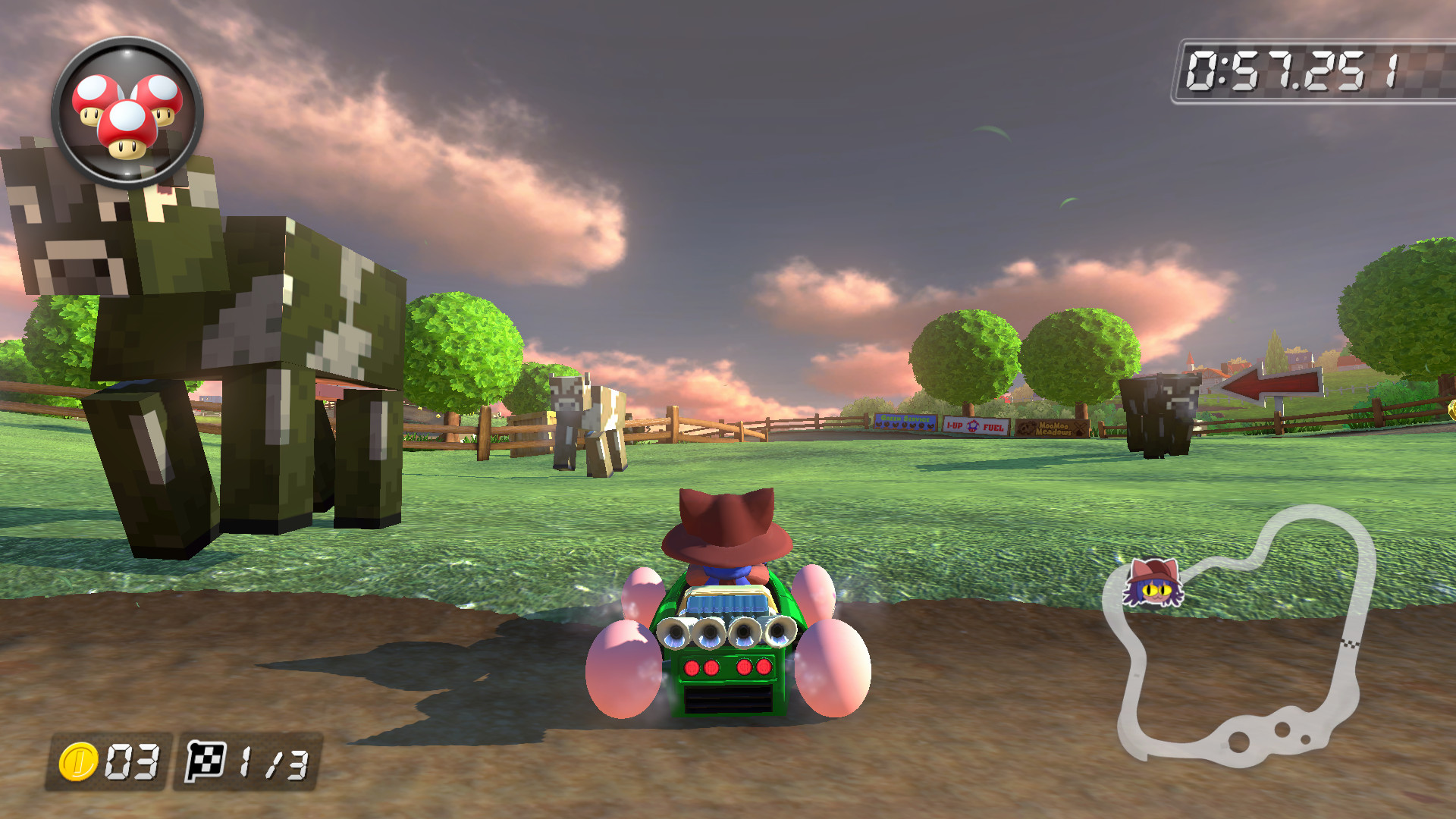 Minecraft Cow Mod for Mario Kart 8 Deluxe | MK8D Mods