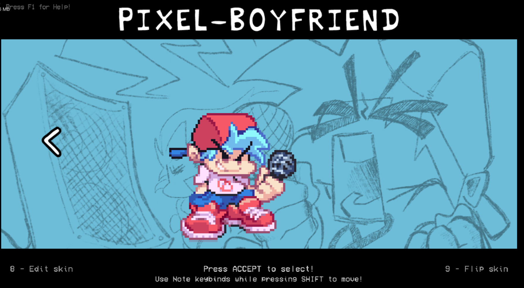 Pixel BF As A Playable Skin On Psych Online Mod for Friday Night Funkin' | FNF Mods