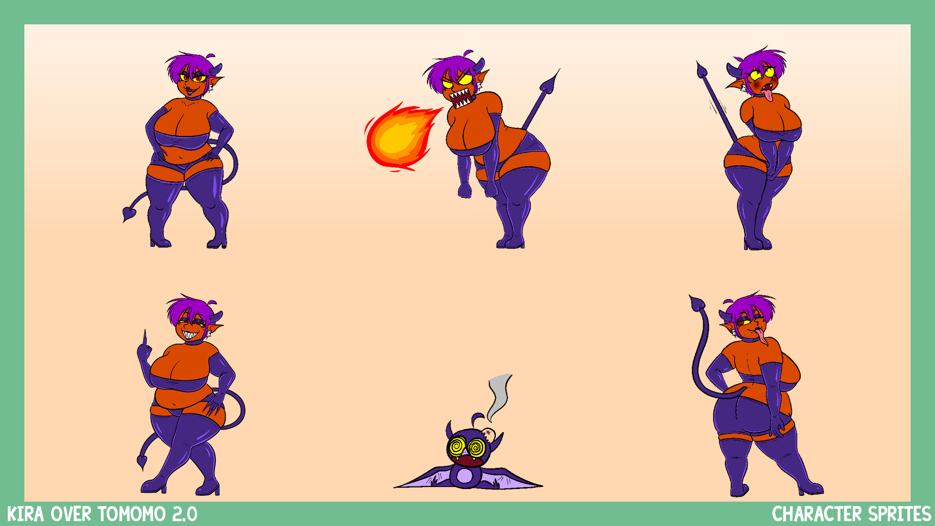 Kira the Demoness Over Tomomo 2.0 Mod for 100% Orange Juice | 100% OJ Mods