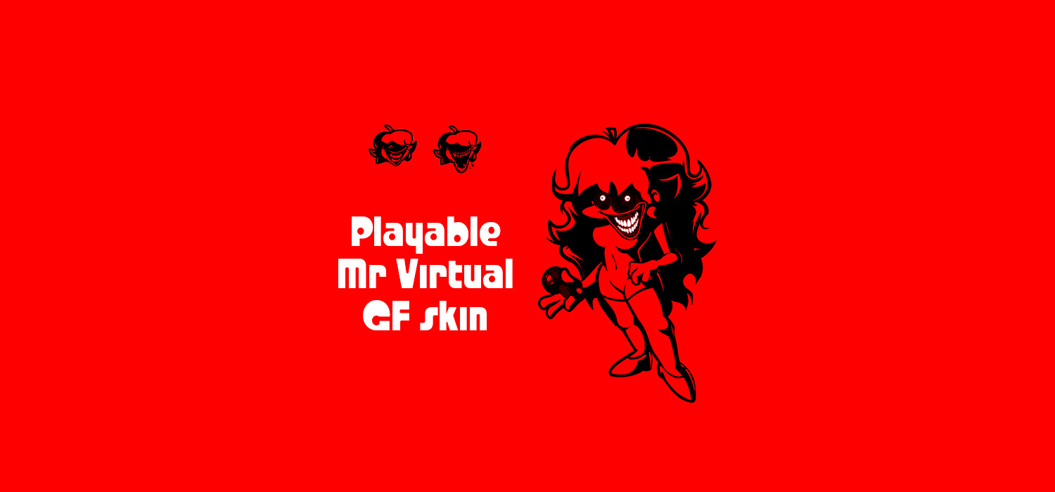 Playable Mr Virtual GF skin Mod for Friday Night Funkin' | FNF Mods