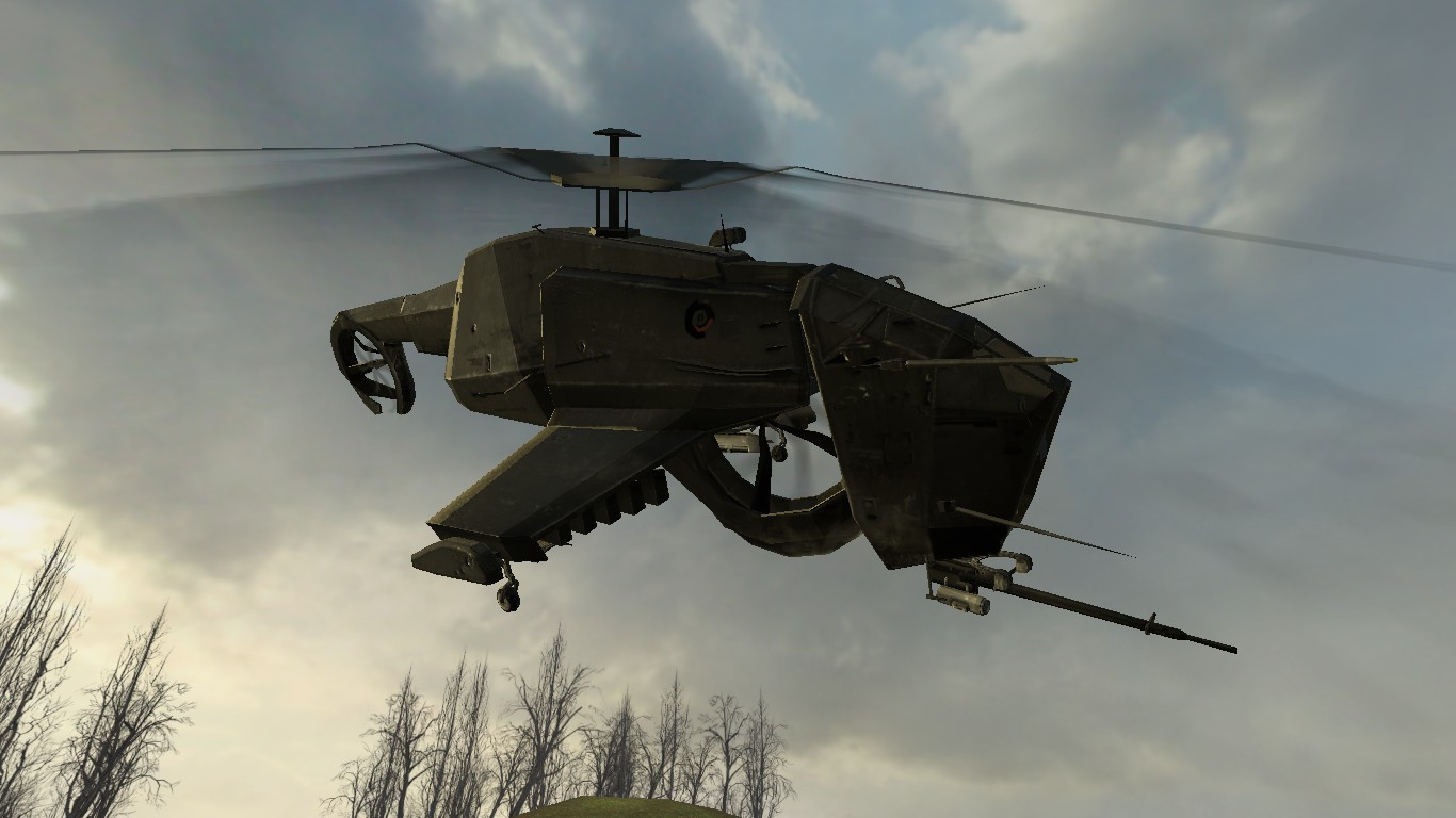 Concept-Styled Hunter Chopper Mod for Half-Life 2 | HL2 Mods