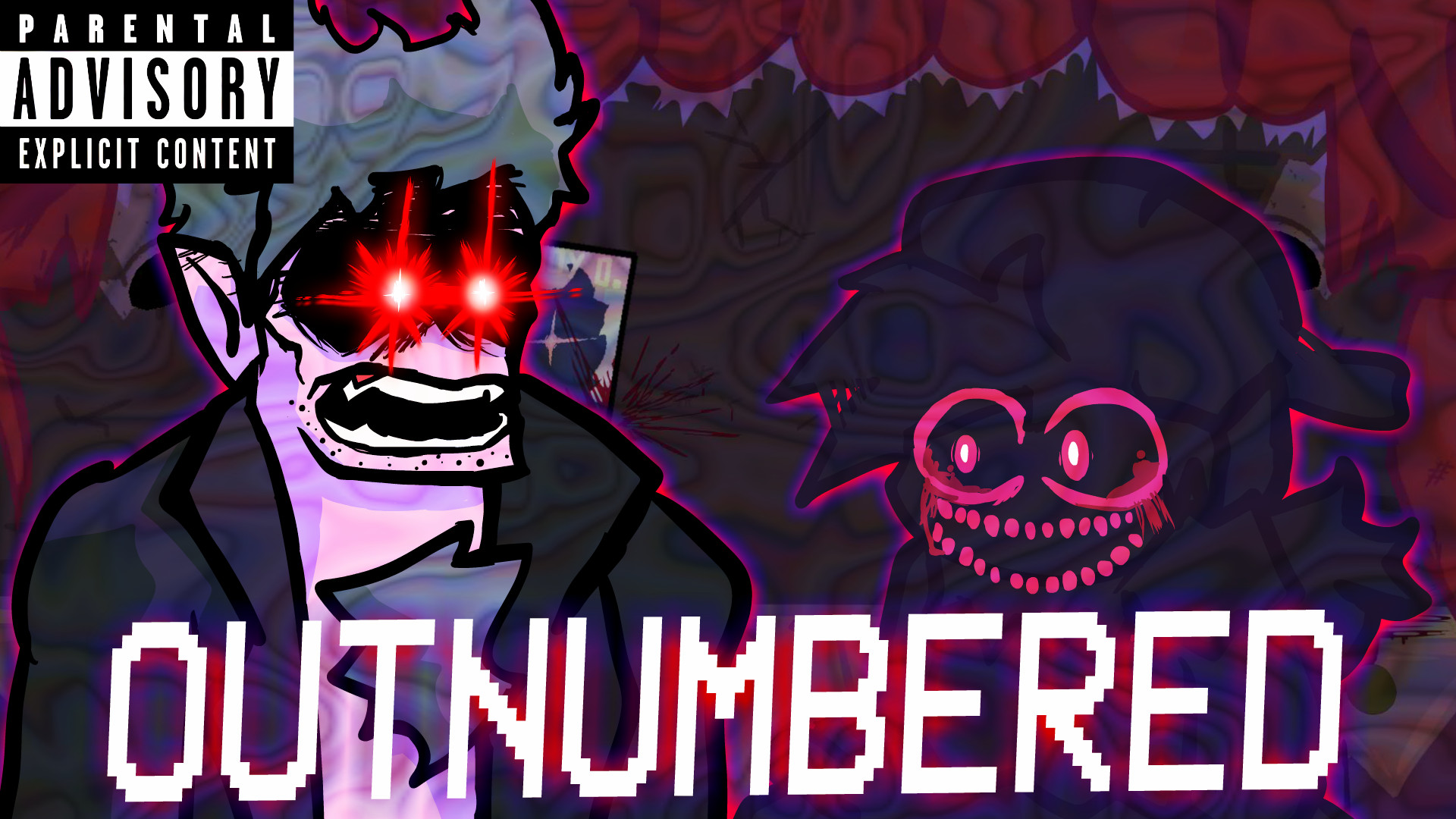 Outnumbered Overhaul Purple Edition Mod for Friday Night Funkin' | FNF Mods