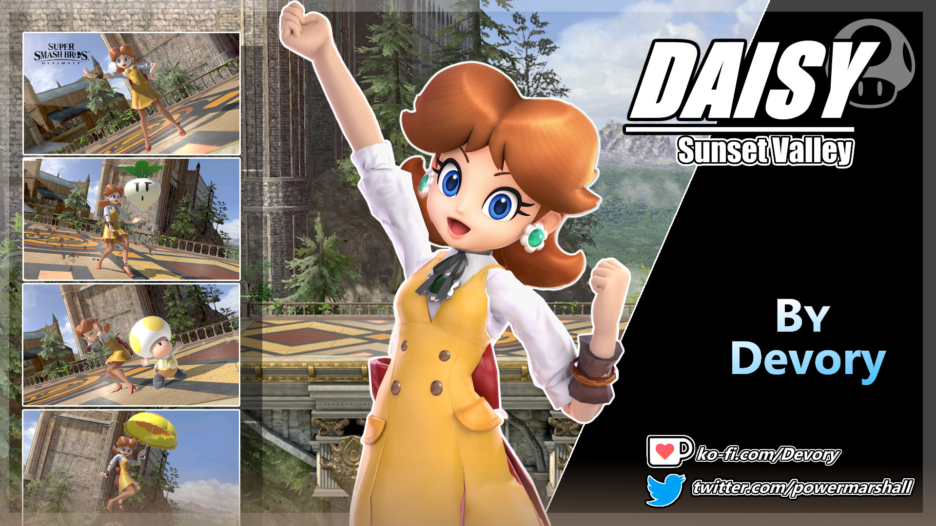 Sunset Valley Daisy Mod for Super Smash Bros. Ultimate | SSBU Mods