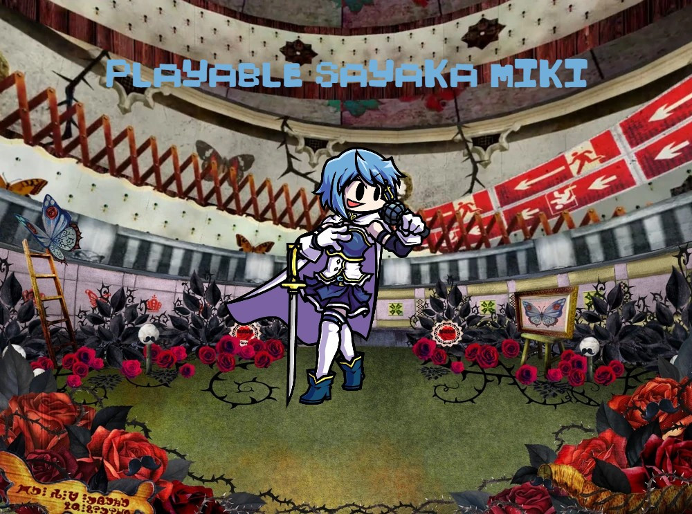 Playable Sayaka Miki Mod for Friday Night Funkin' | FNF Mods