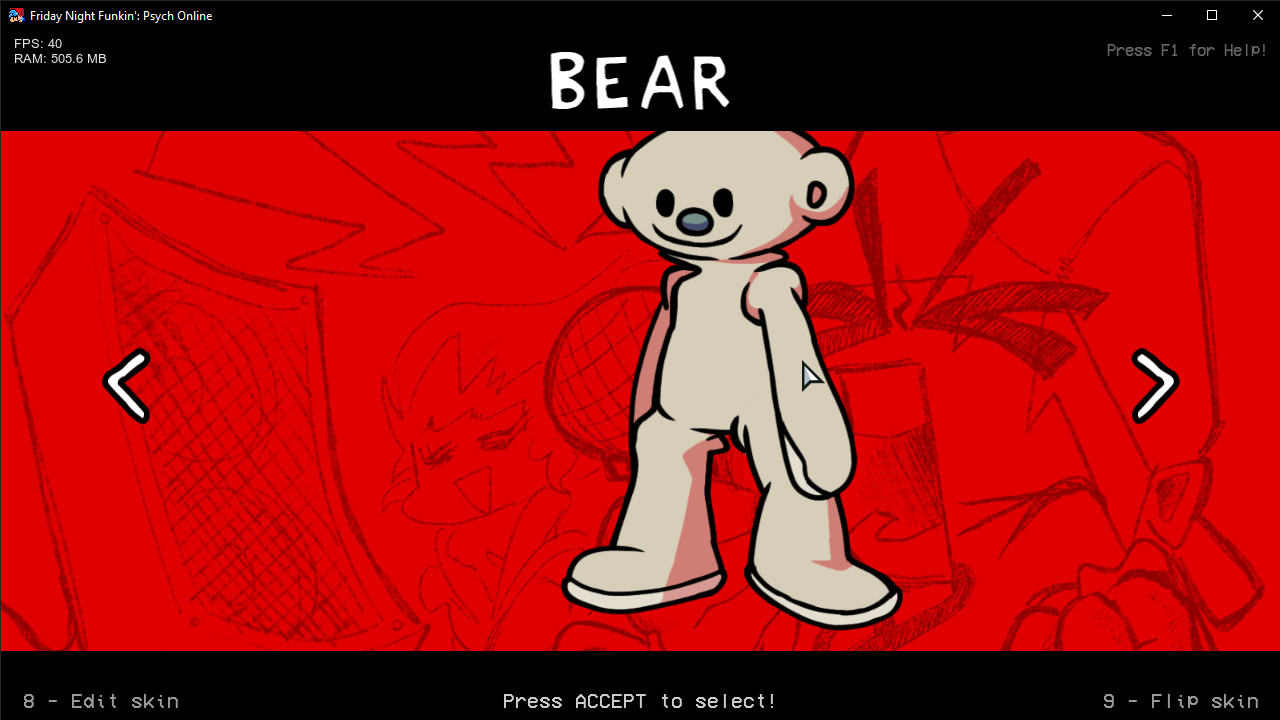 bear skin for psych online Mod for Friday Night Funkin' | FNF Mods