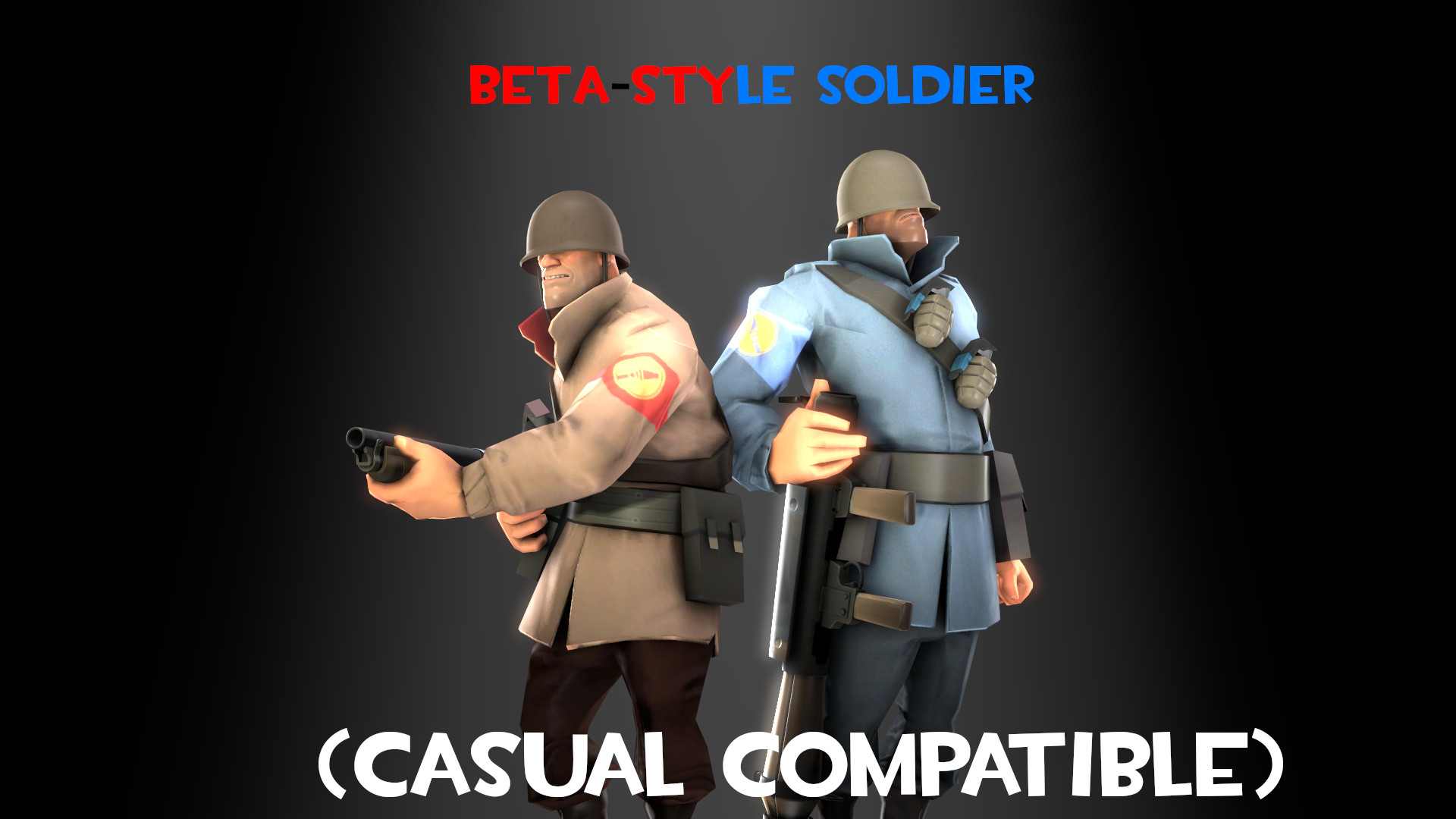 Beta-Style soldier (CASUAL COMPATIBLE) Mod for Team Fortress 2 | TF2 Mods