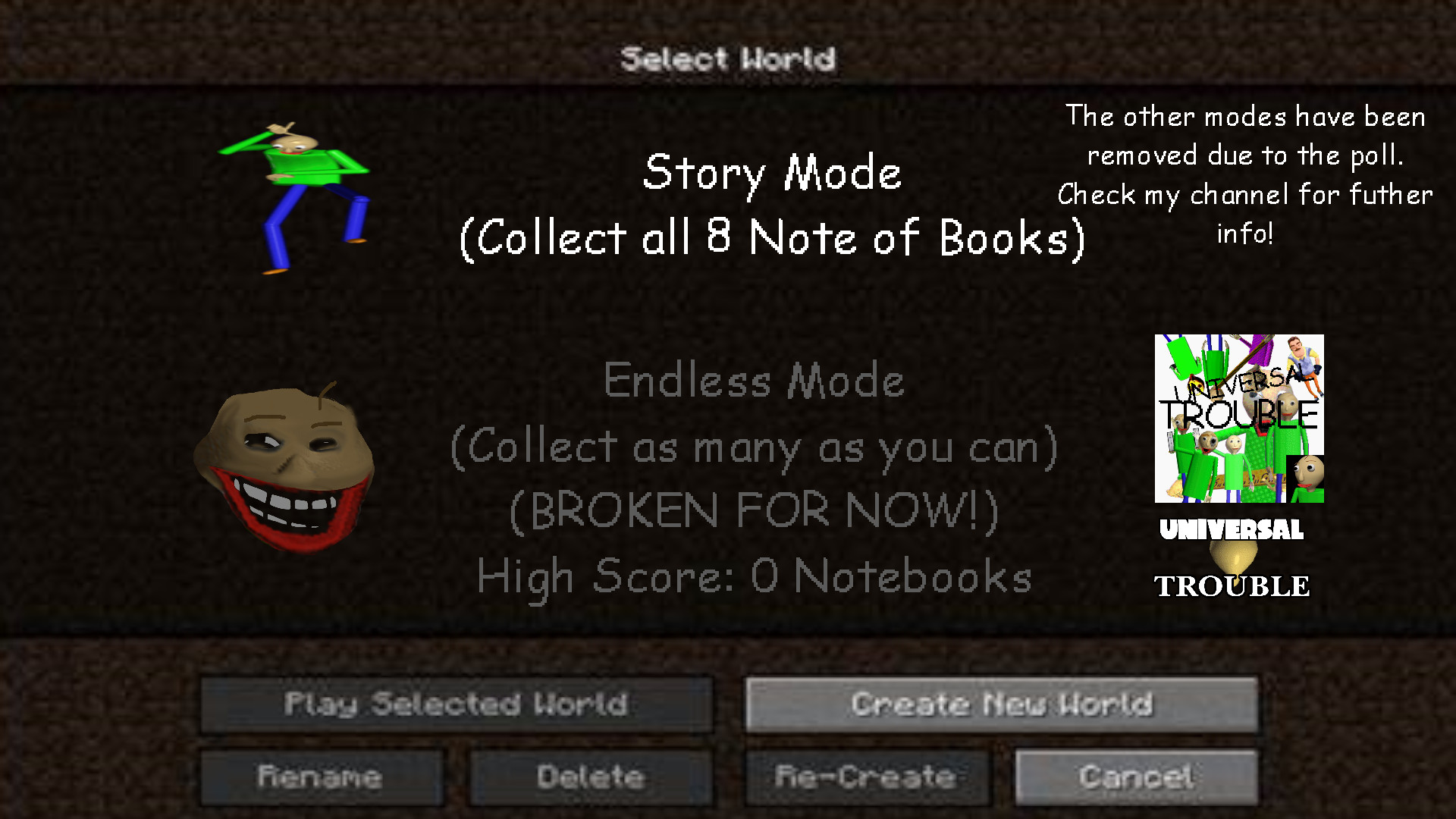 Baldi's Basics Unstable Universe Mod for Baldi's Basics | Baldi Mods