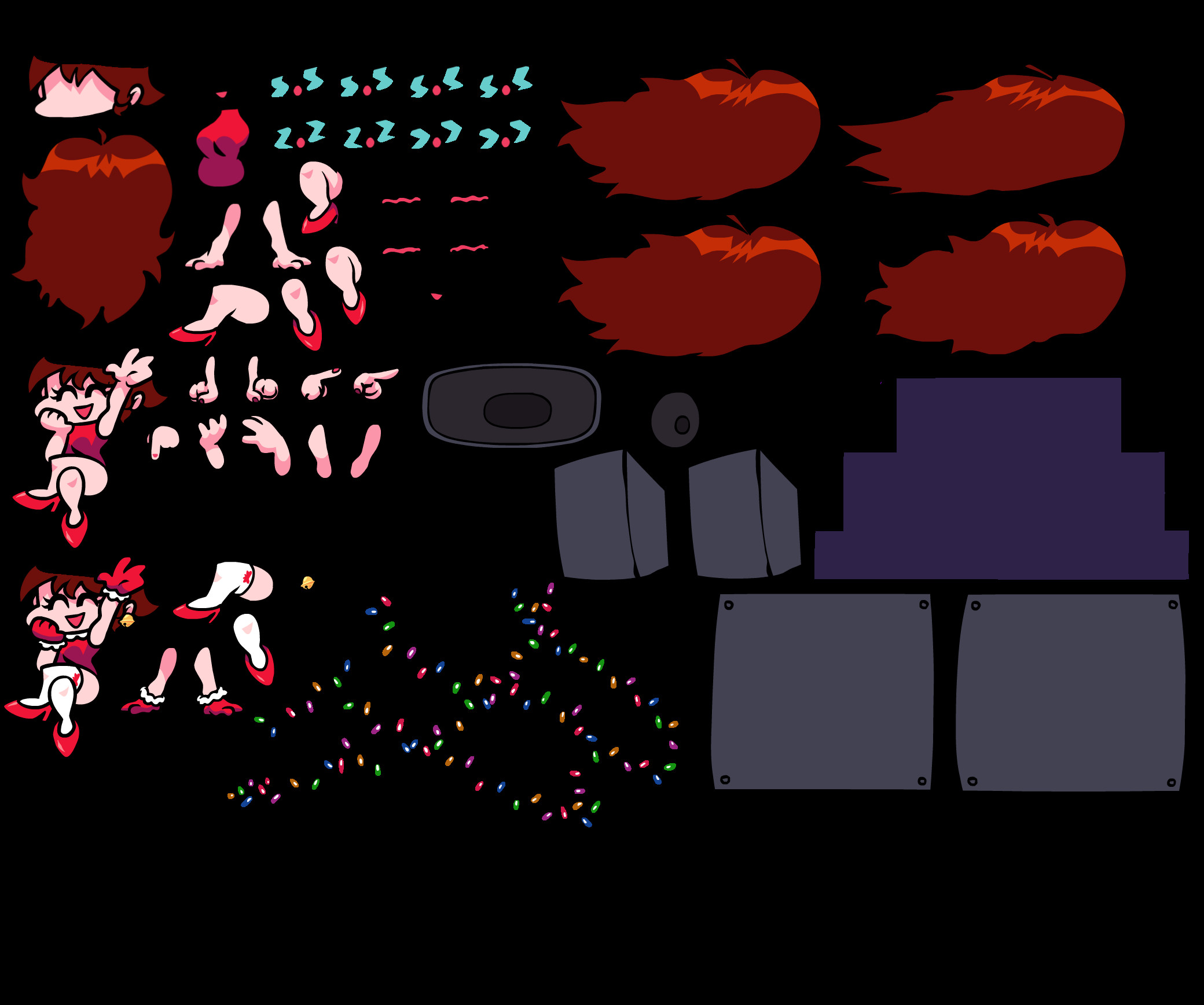 myself as a gf skin Mod for Friday Night Funkin' | FNF Mods