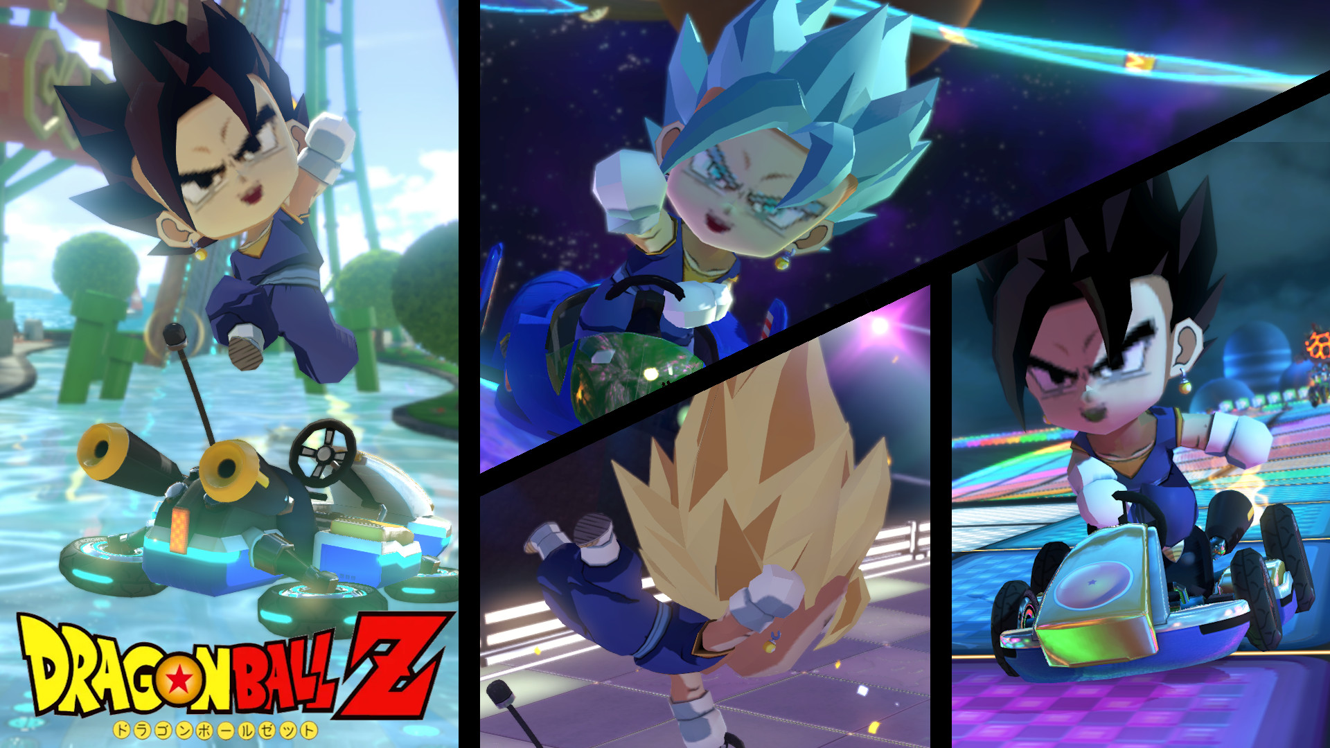 Vegito Chibi Pack Mod for Mario Kart 8 Deluxe | MK8D Mods