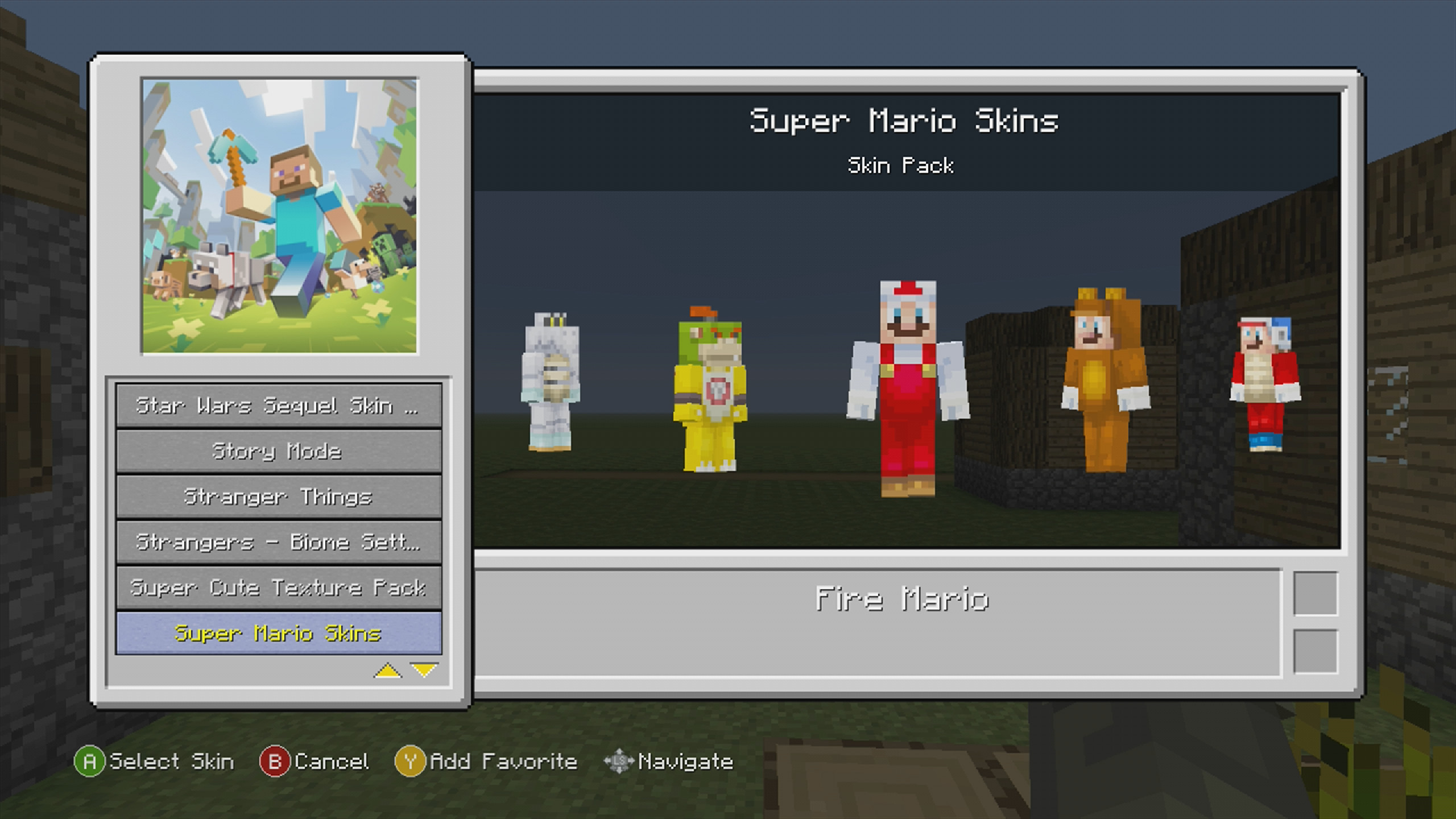 Super Mario Skins On 360 Edition! Mod for Minecraft: Xbox 360 Edition | MC X360 Mods