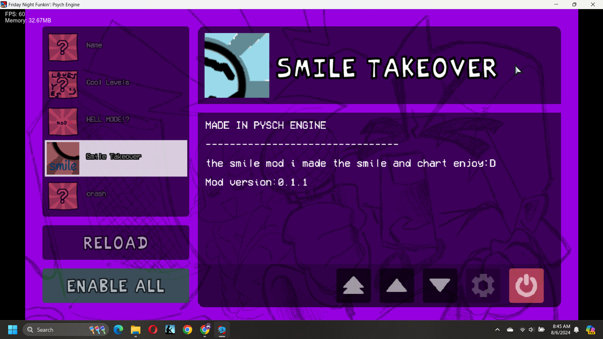 Psych Engine Vrs Smile Mod for Friday Night Funkin' | FNF Mods