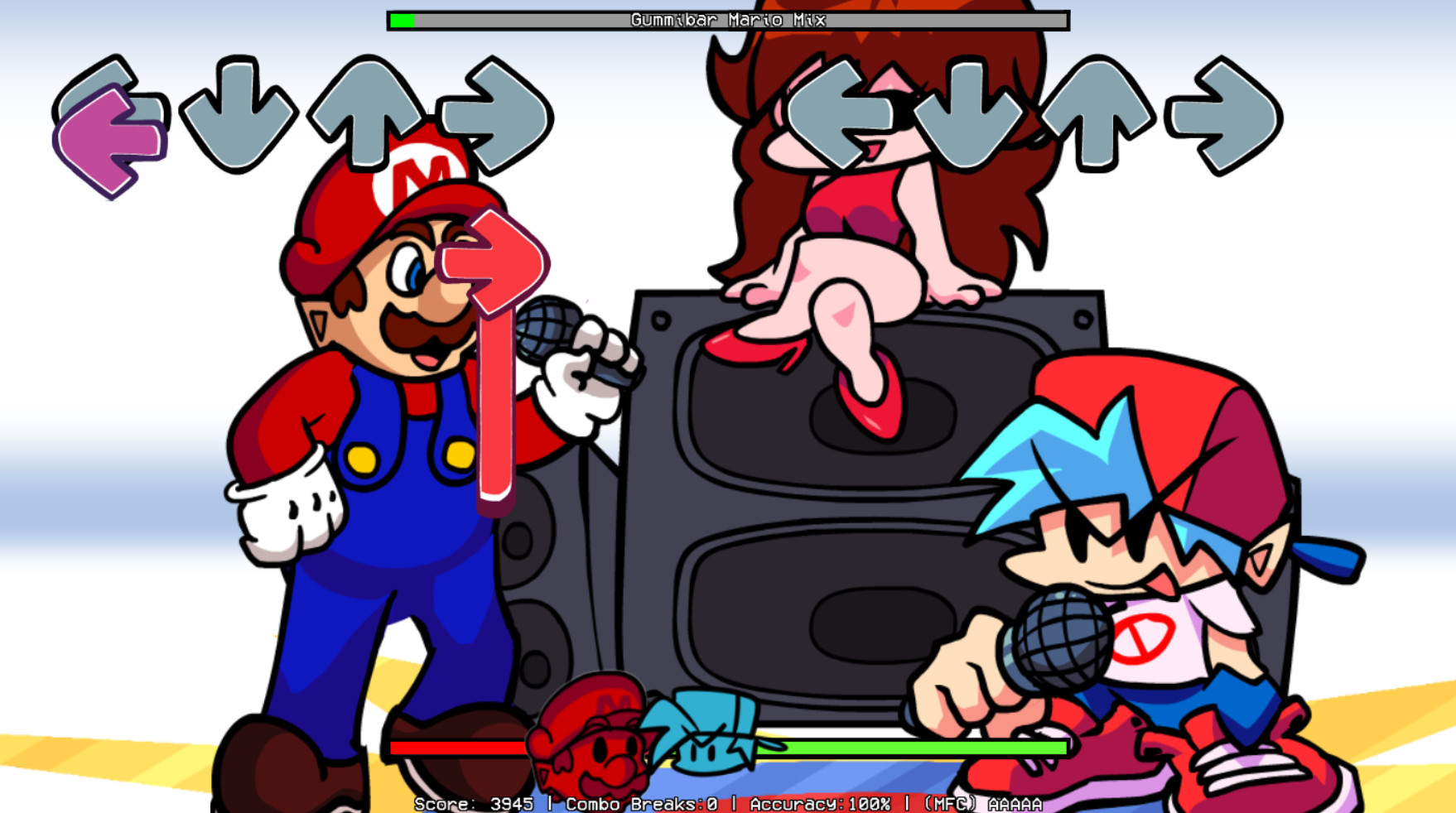 Gummy Bear Mario Mix in V-Slice Mod for Friday Night Funkin' | FNF Mods