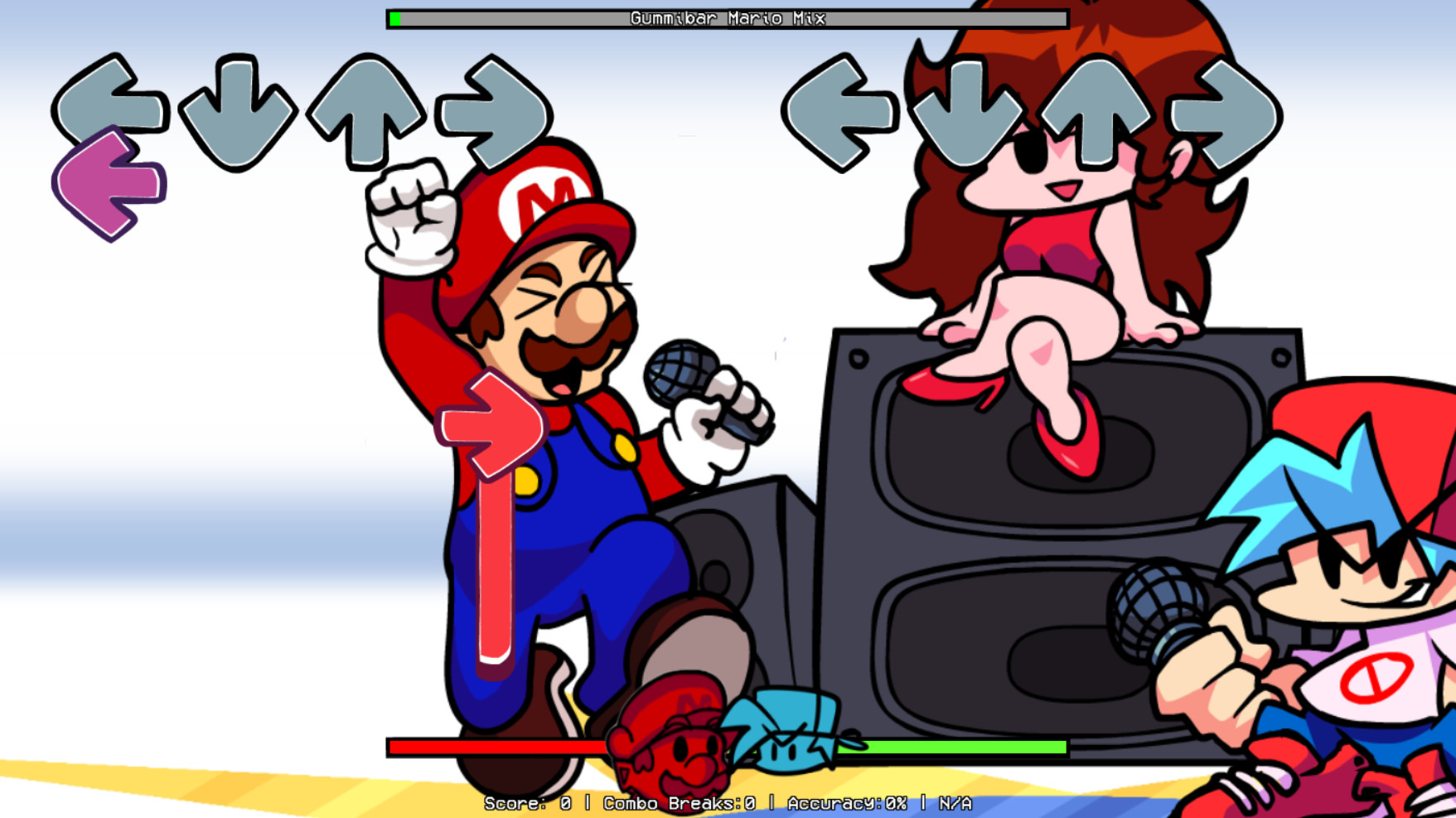 Gummy Bear Mario Mix in V-Slice Mod for Friday Night Funkin' | FNF Mods