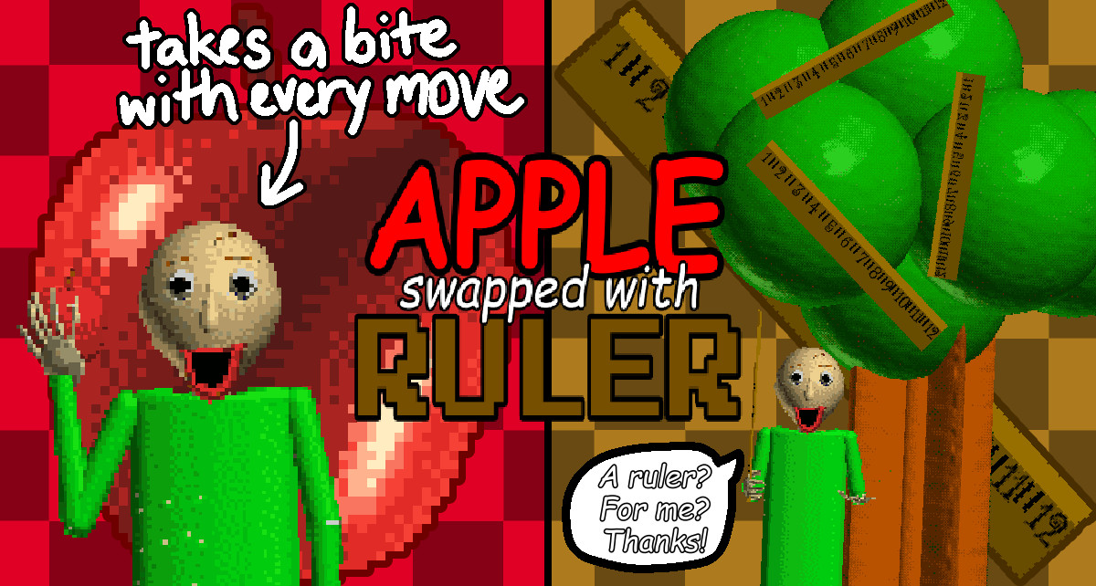 Apple and Ruler Swapped [0.6.X] Mod for Baldi's Basics | Baldi Mods