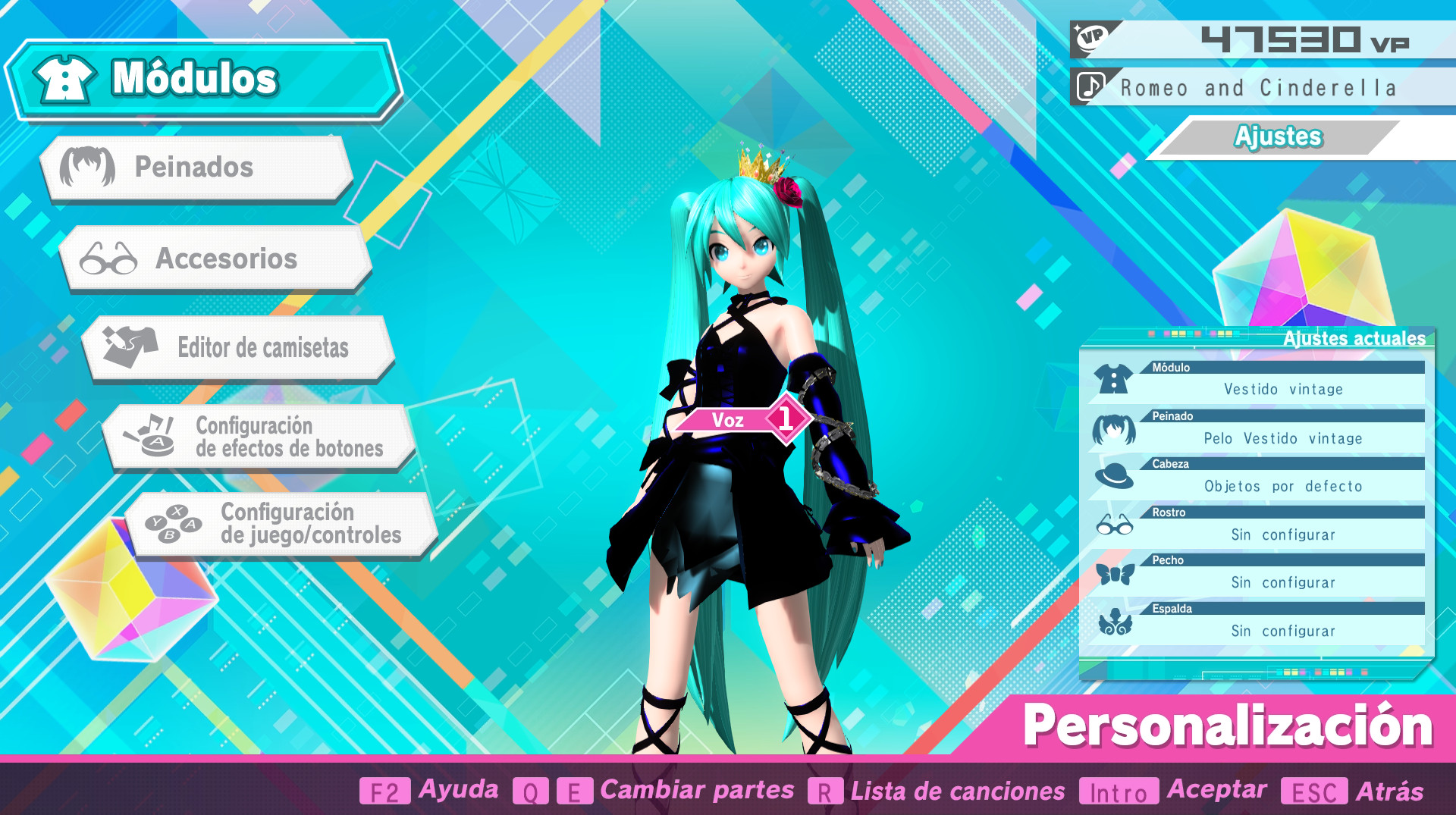 Romeo & Cinderella Vintage Blue Emo Dress Mod for Hatsune Miku: Project ...