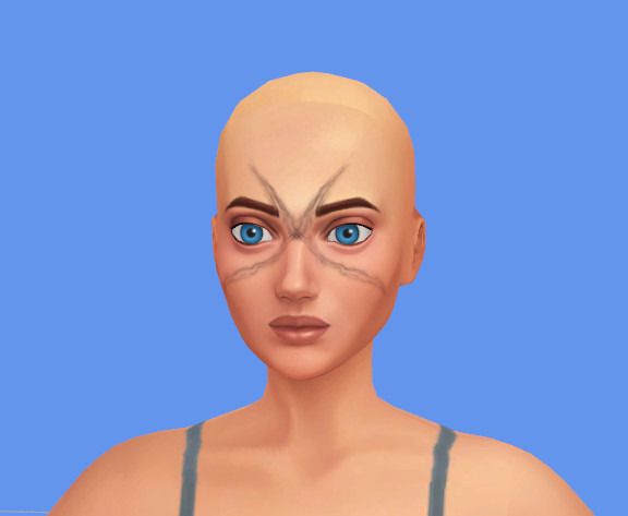 Cross Facial Scar Mod for The Sims 4 | TS4 Mods