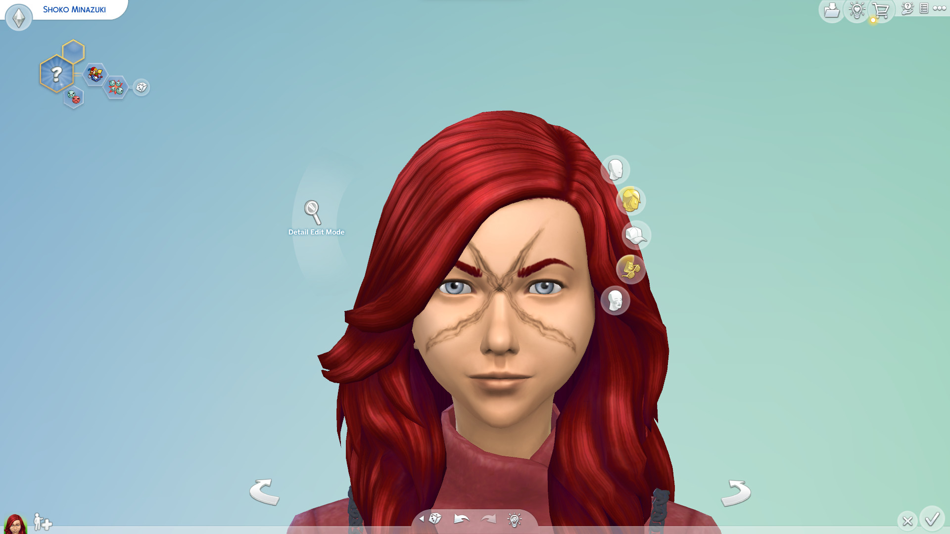 Cross Facial Scar Mod for The Sims 4 | TS4 Mods