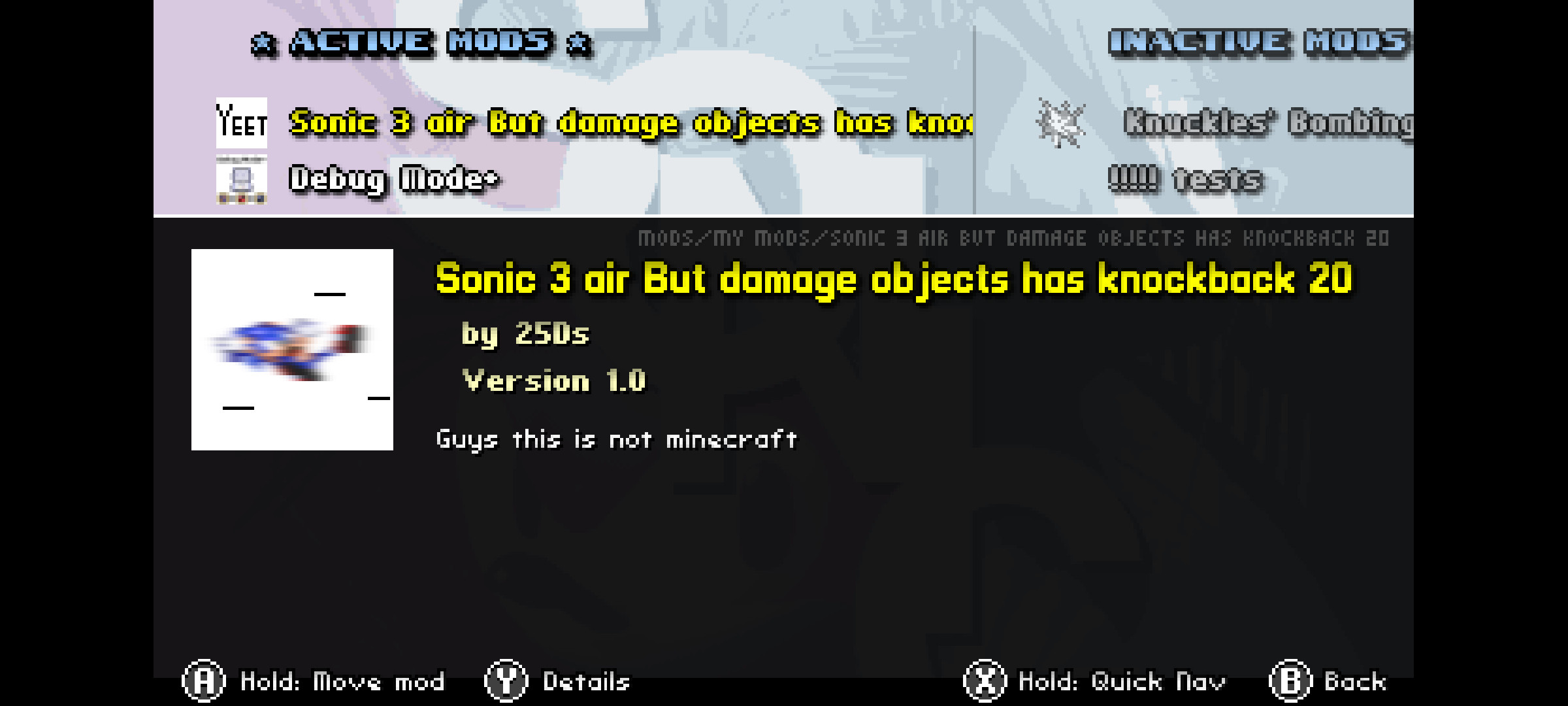 Sonic 3 air but damage objects has knockback 20 Mod for Sonic 3 A.I.R ...