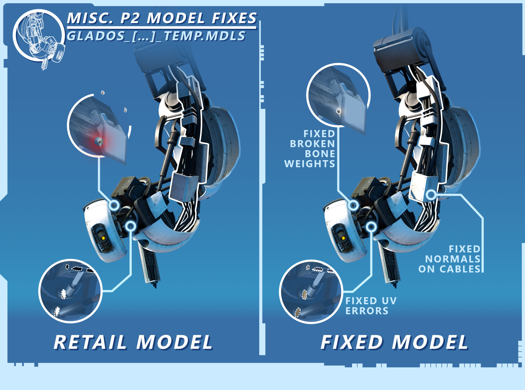 Misc. P2 Model Fixes Mod for Portal 2 | P2 Mods