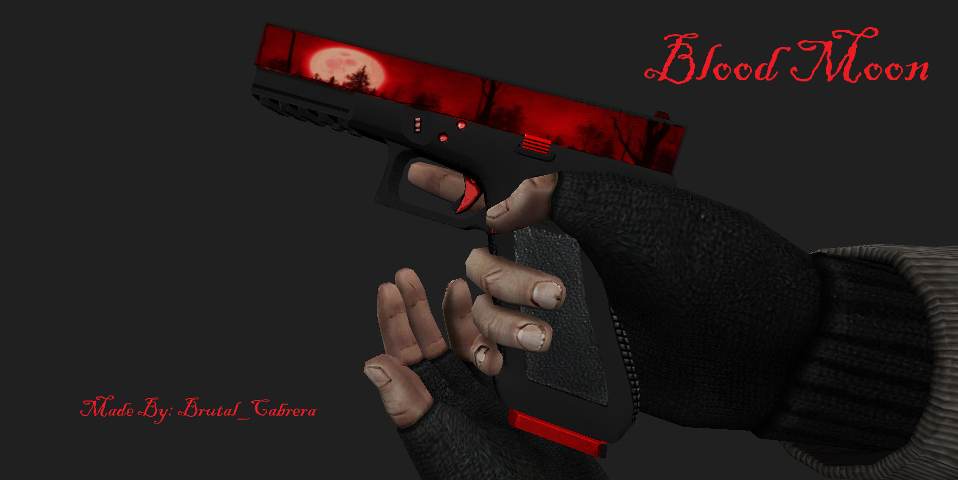 Glock Blood Moon Skin Mod for Cry of Fear | CoF Mods