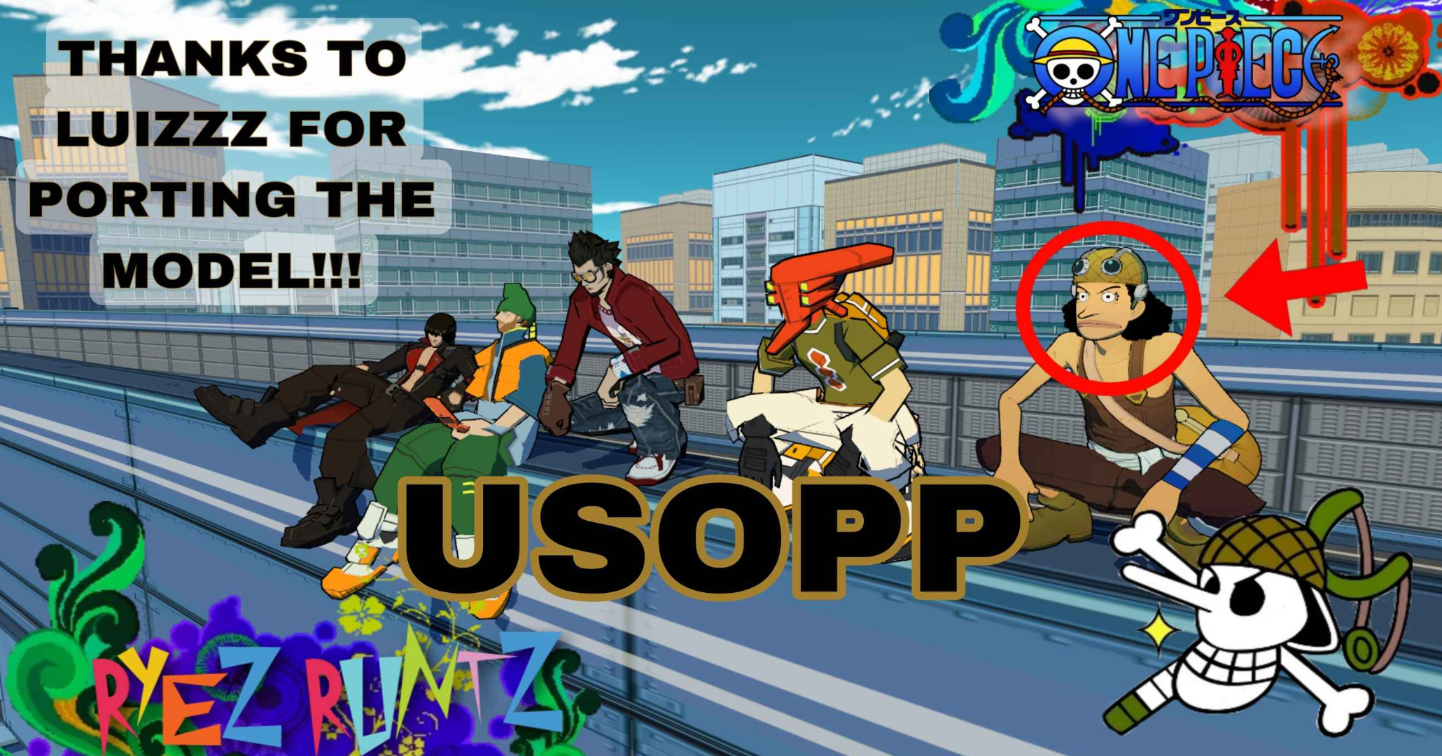 Usopp and Sogeking [One Piece] Mod for Bomb Rush Cyberfunk | BRC Mods