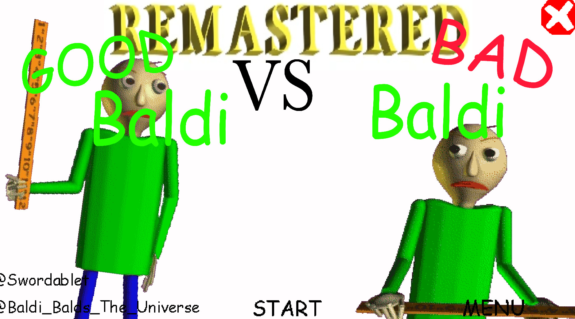 Good Baldi VS Bad Baldi Remastered Mod for Baldi's Basics | Baldi Mods