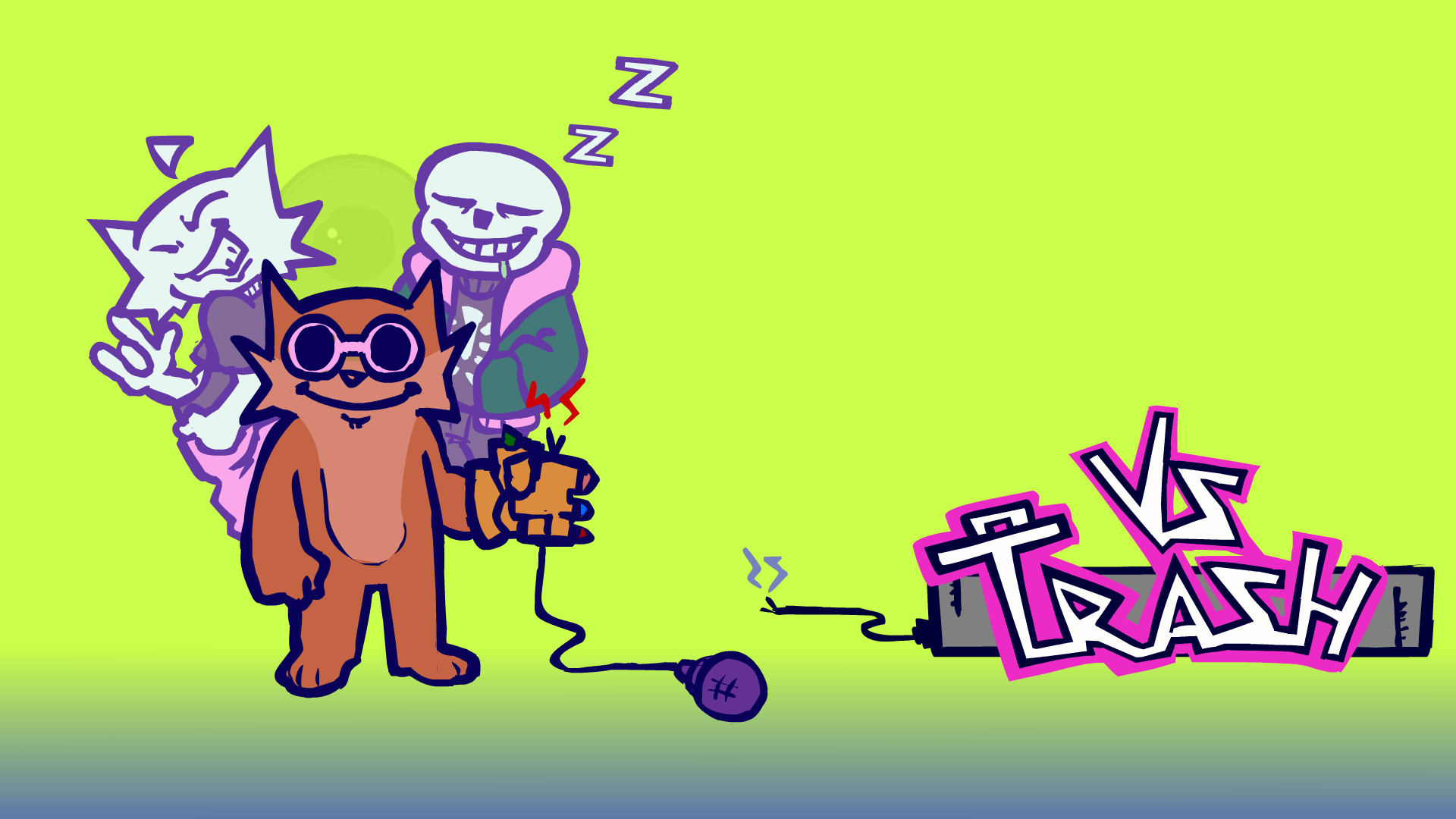 VS Trash-Squad (ft. sans) DEMO Mod for Friday Night Funkin' | FNF Mods