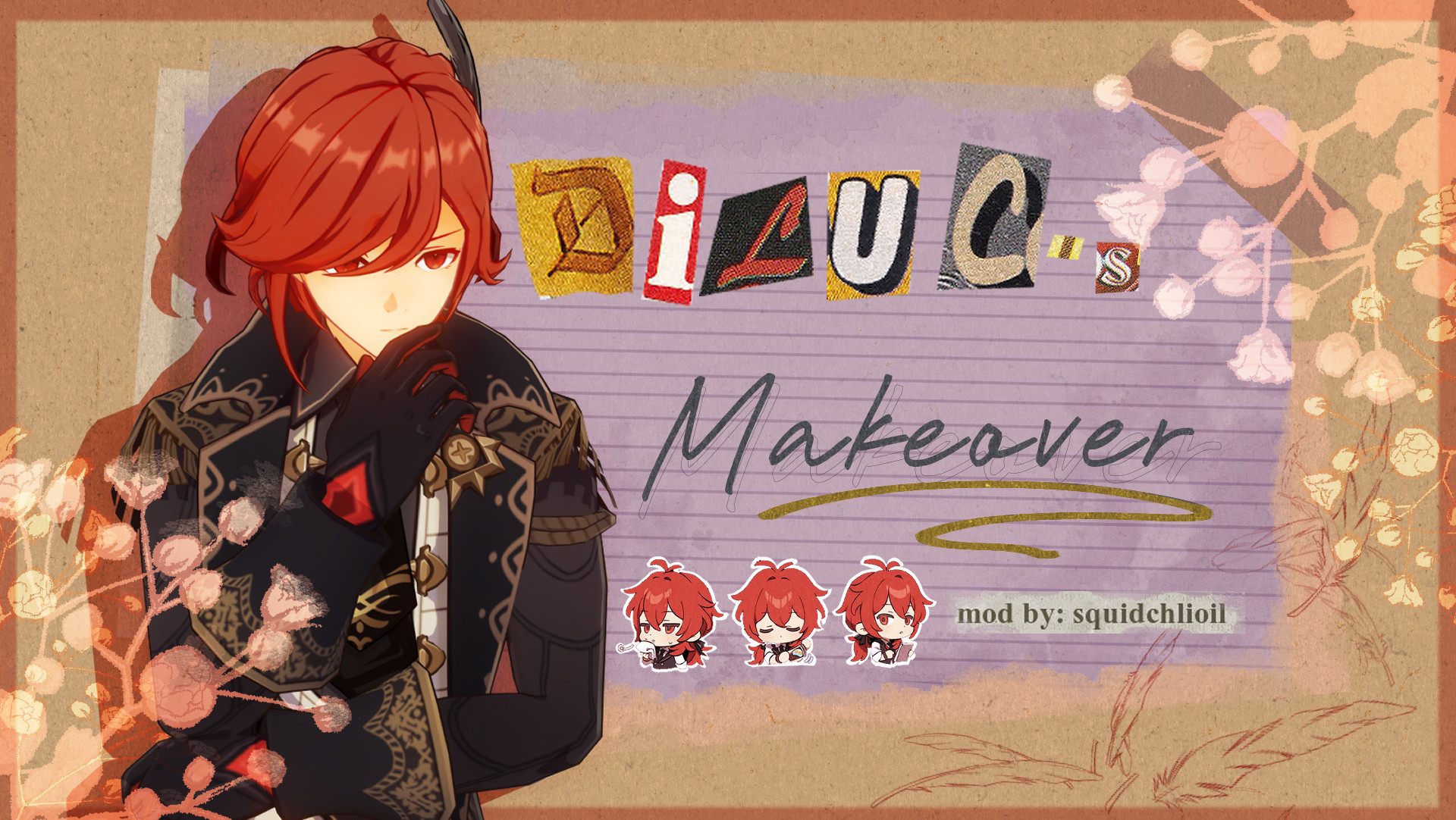 Diluc Makeover Mod for Genshin Impact | GI Mods