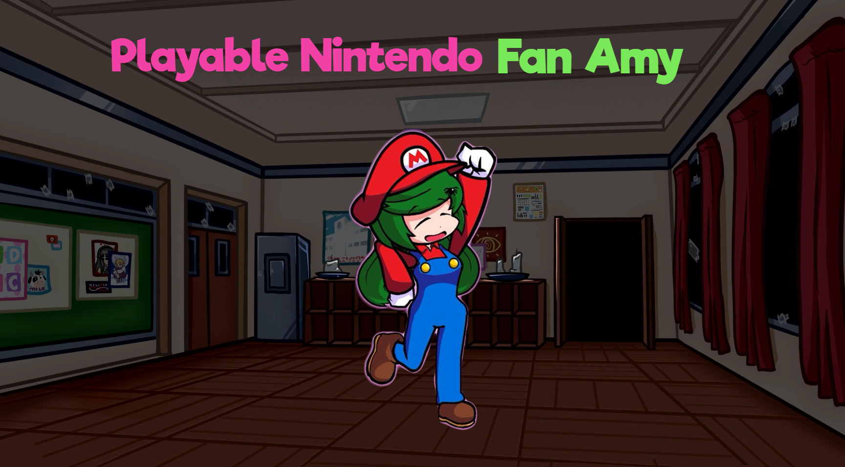 Playable Nintendo Fan Amy Mod for Friday Night Funkin' | FNF Mods