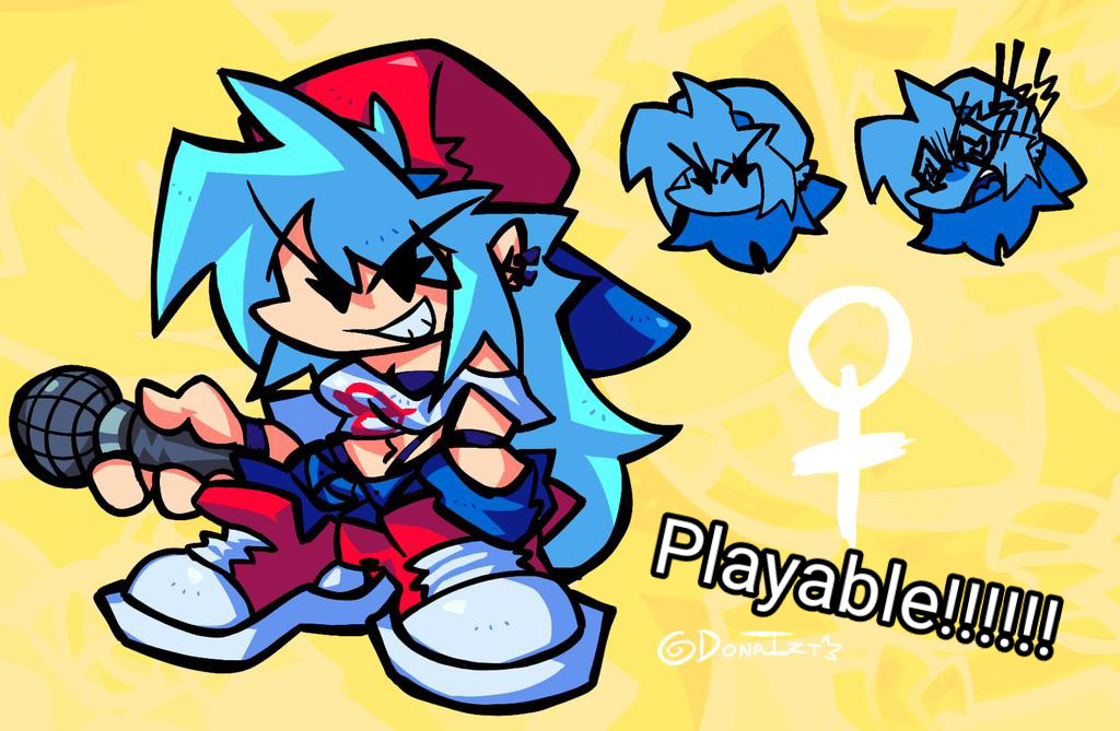 BF Gender Swap Playable Mod for Friday Night Funkin' | FNF Mods