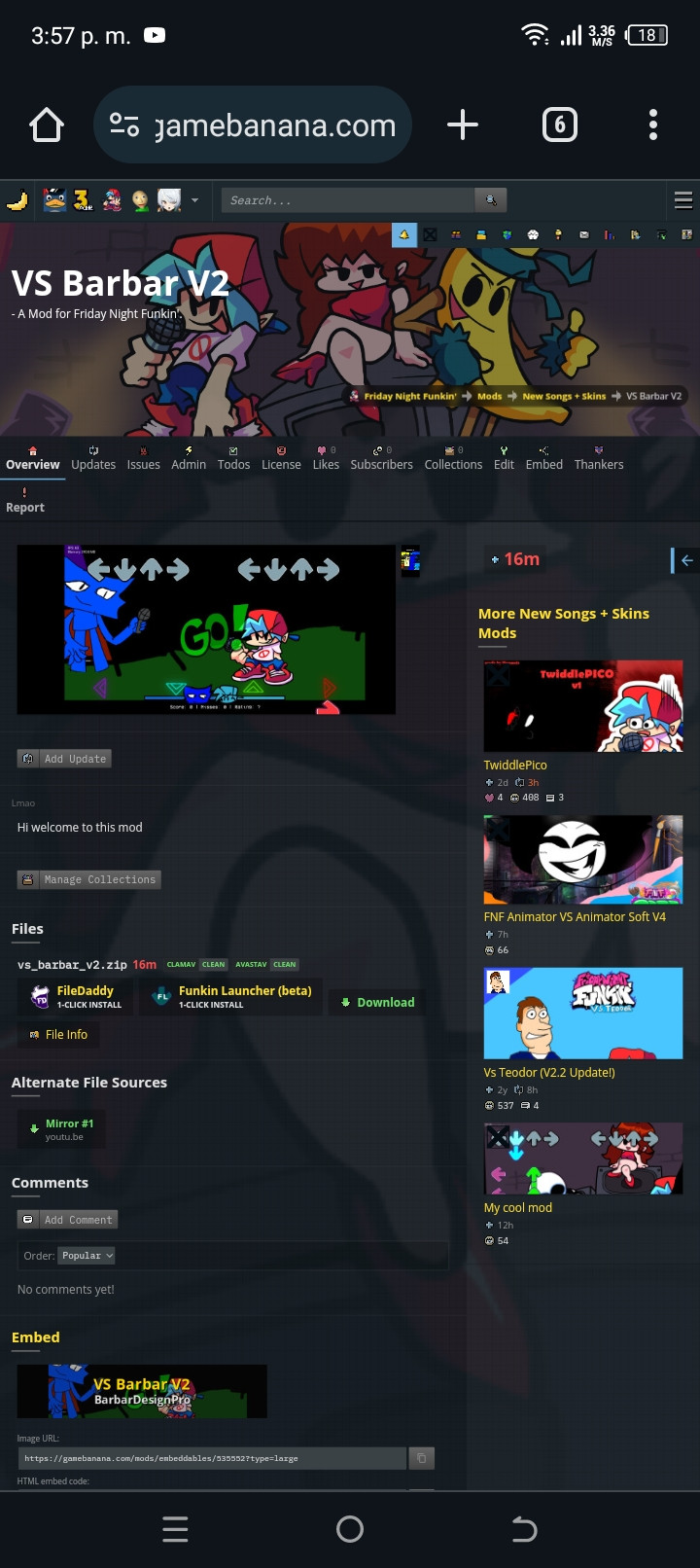 VS Barbar V2 maked good Mod for Friday Night Funkin' | FNF Mods