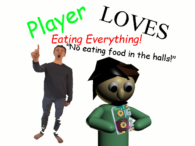 Player Eats Everything! Mod for Baldi's Basics | Baldi Mods