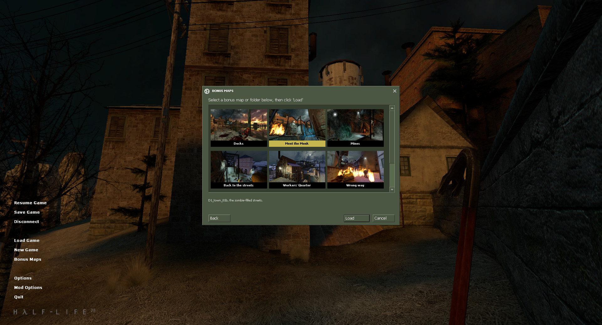 HL2 Beta Leak menu for Coterminus Mod for Half-Life 2 | HL2 Mods